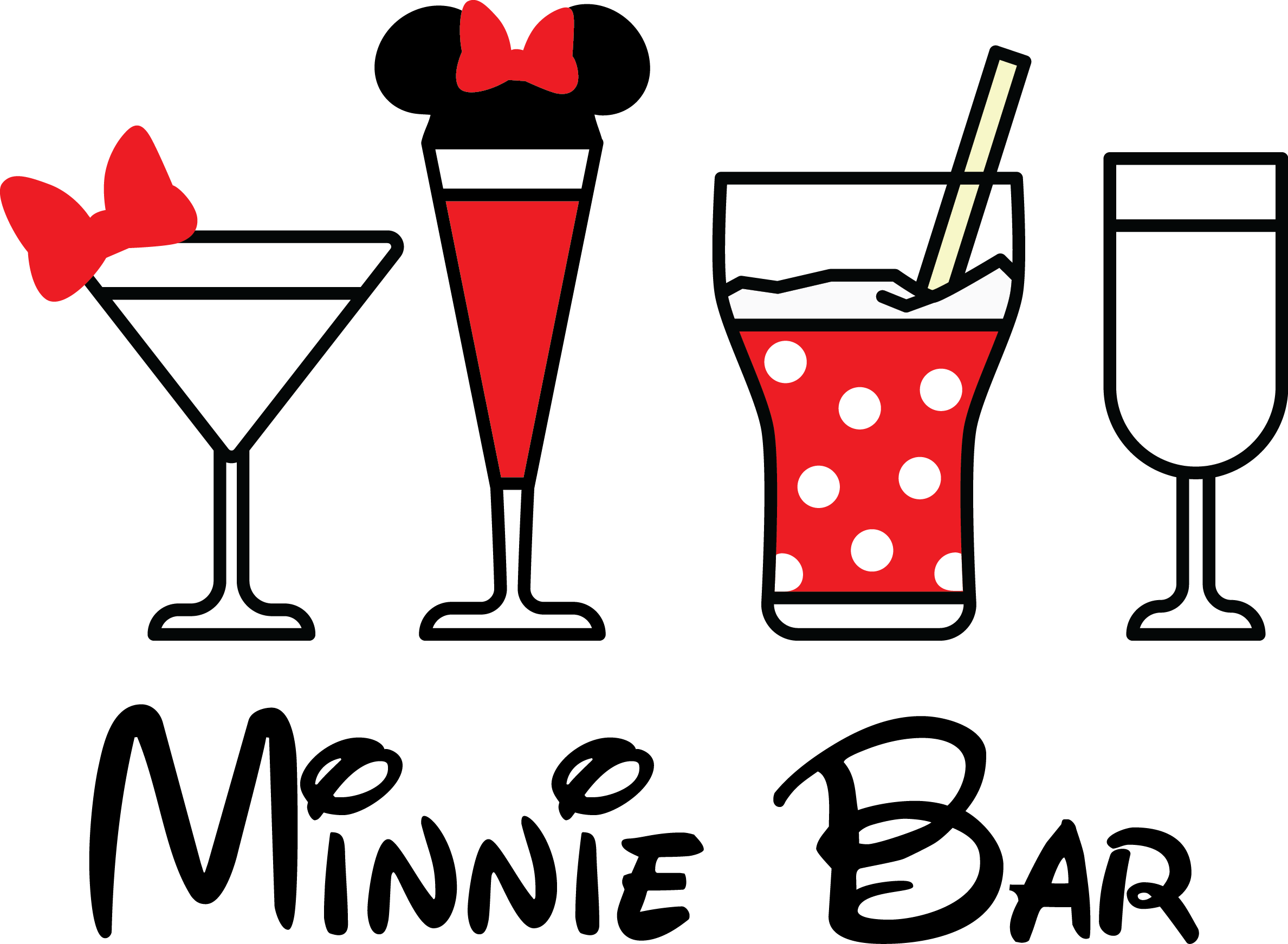 Minnie Bar Svg, Wine Svg, Disney Mickey Svg, Mickey clipart, | Inspire ...