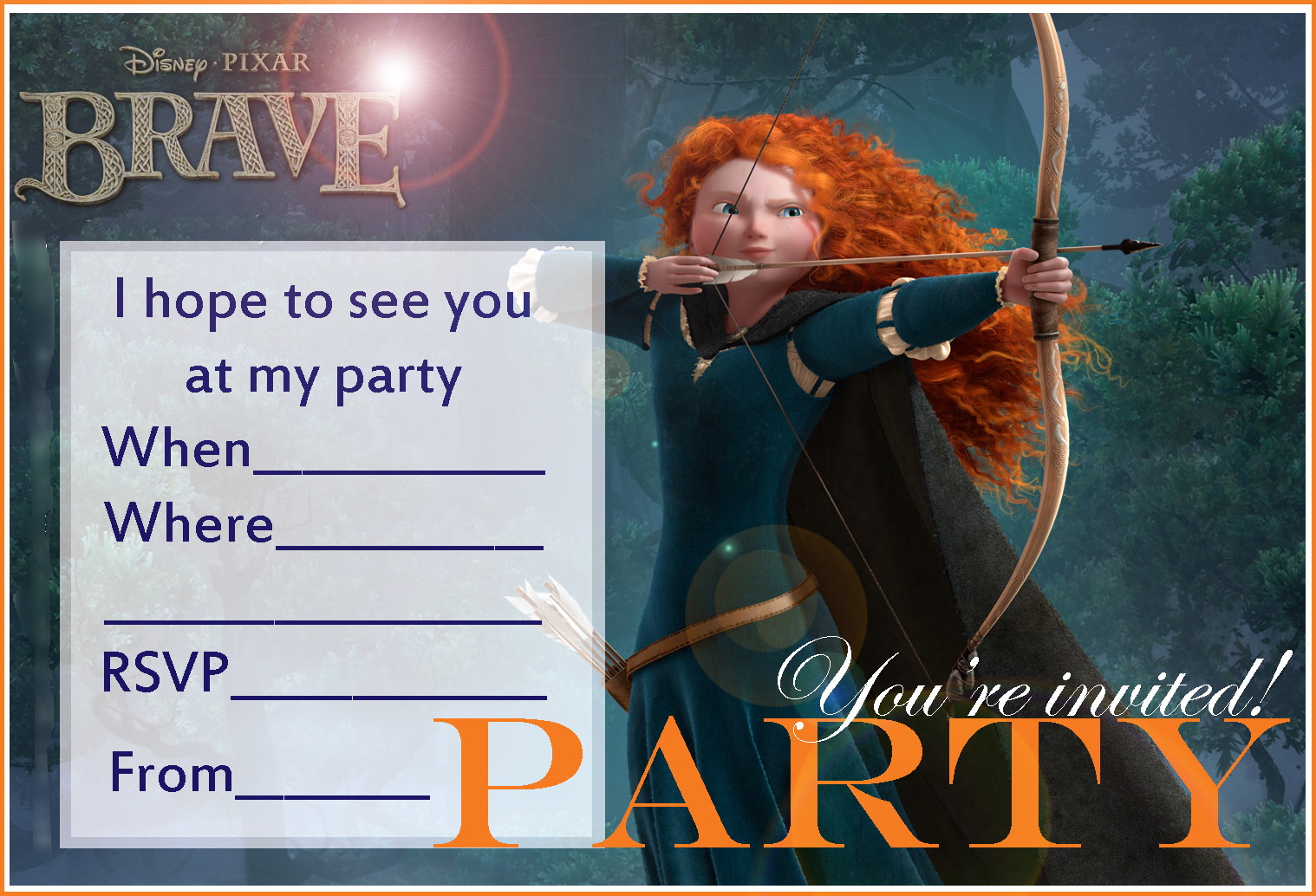 Brave Invitation PNG Transparent Images, Brave PNG, Princess - Inspire ...