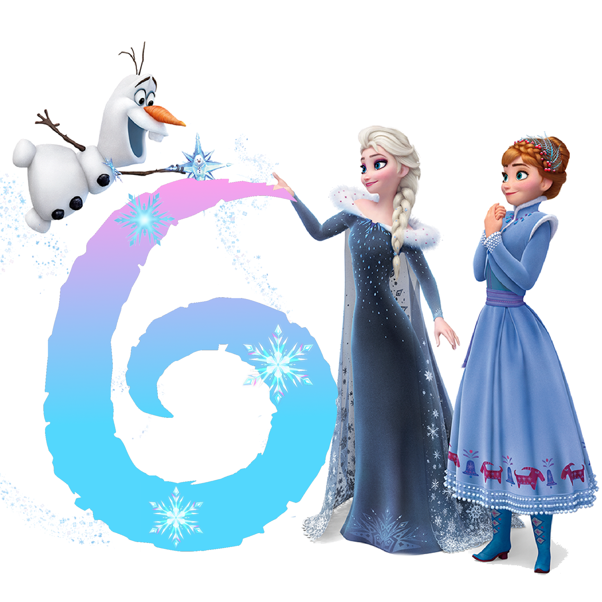 Anna Elsa Olaf Number 6 PNG Transparent Images, Frozen Birth | Inspire ...