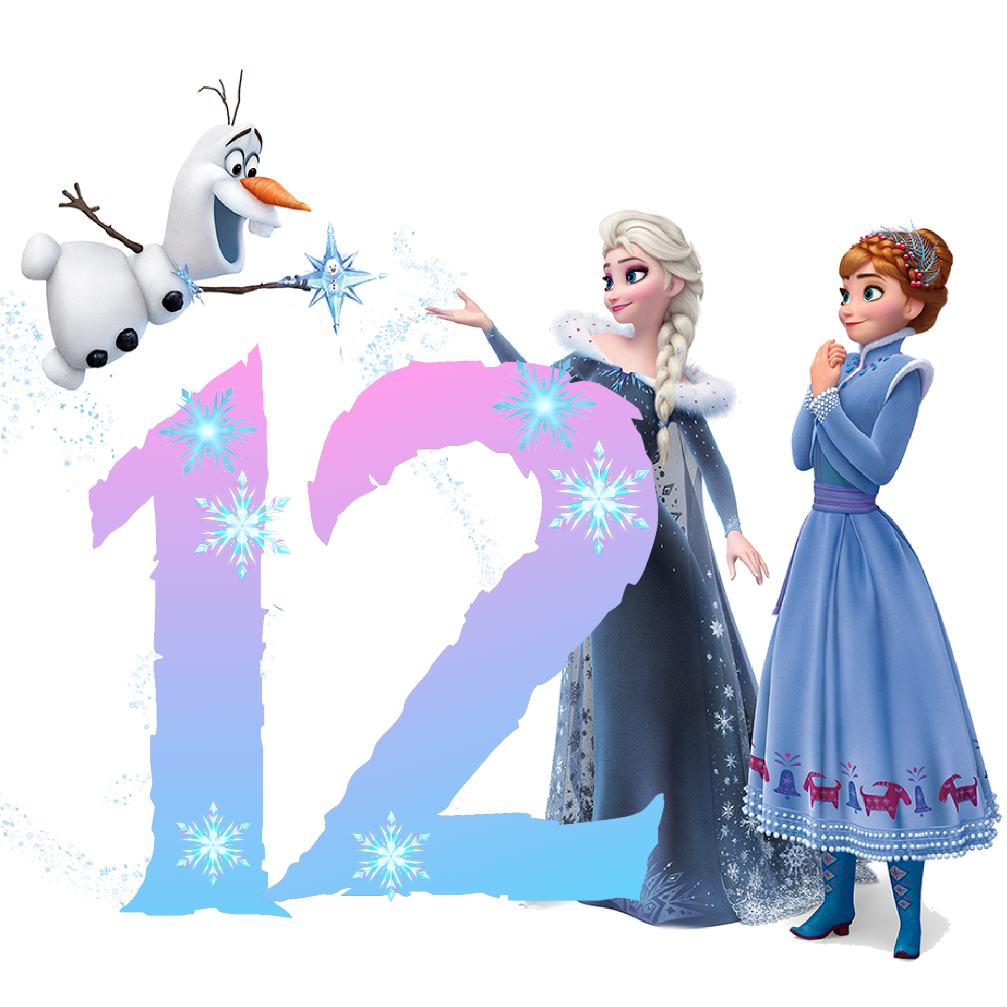 Anna Elsa Olaf Number 12 PNG Transparent Images, Frozen Birt | Inspire ...