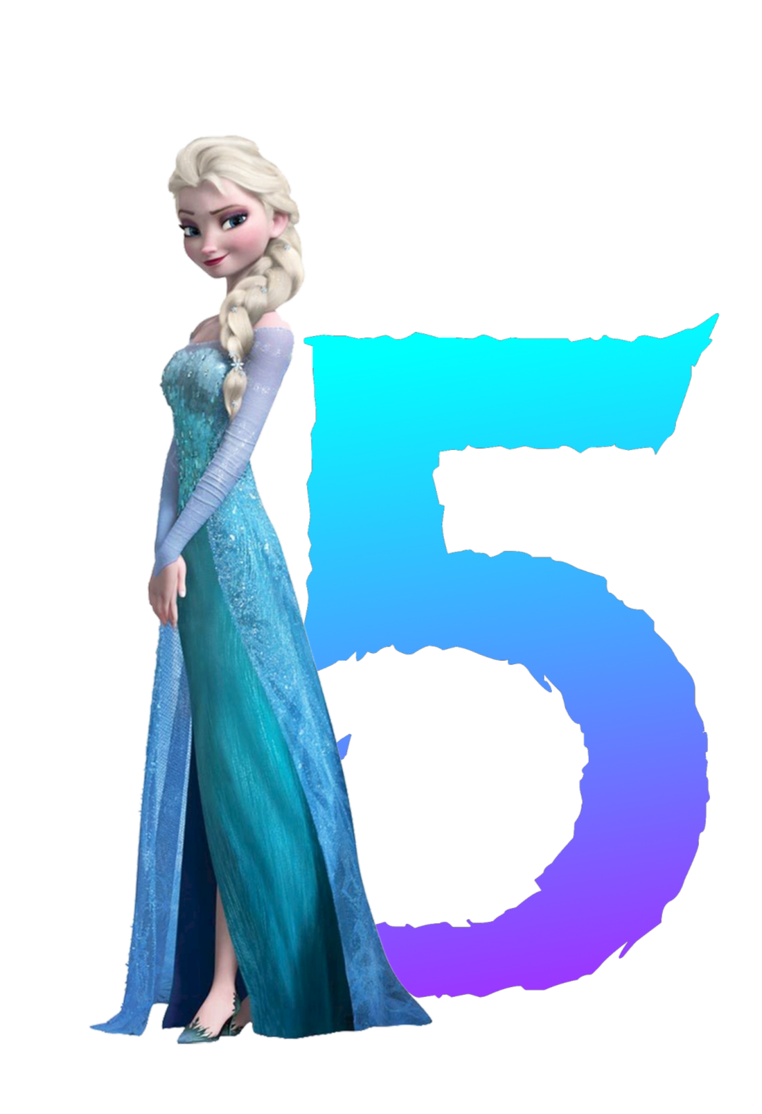 Elsa Number 5 PNG Transparent Images, Elsa Birthday PNG, Dis | Inspire ...