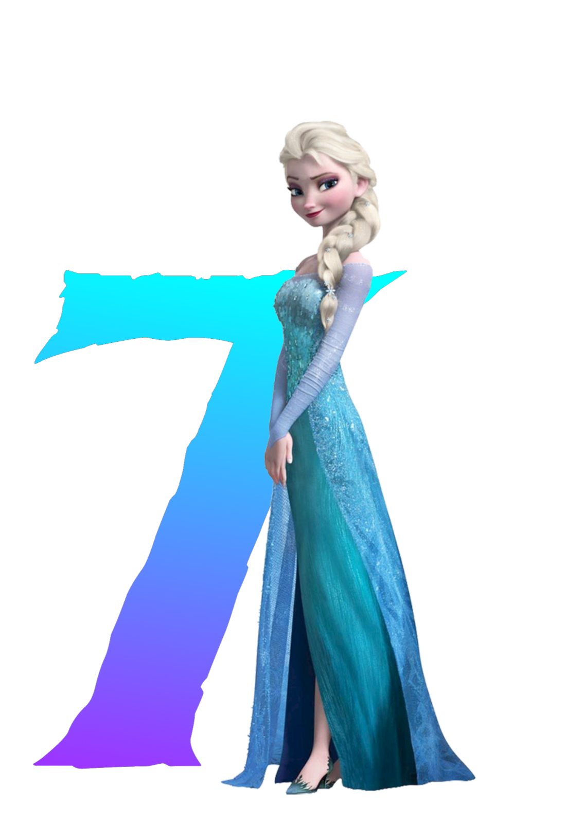 Elsa Number 7 PNG Transparent Images, Elsa Birthday PNG, Dis | Inspire ...