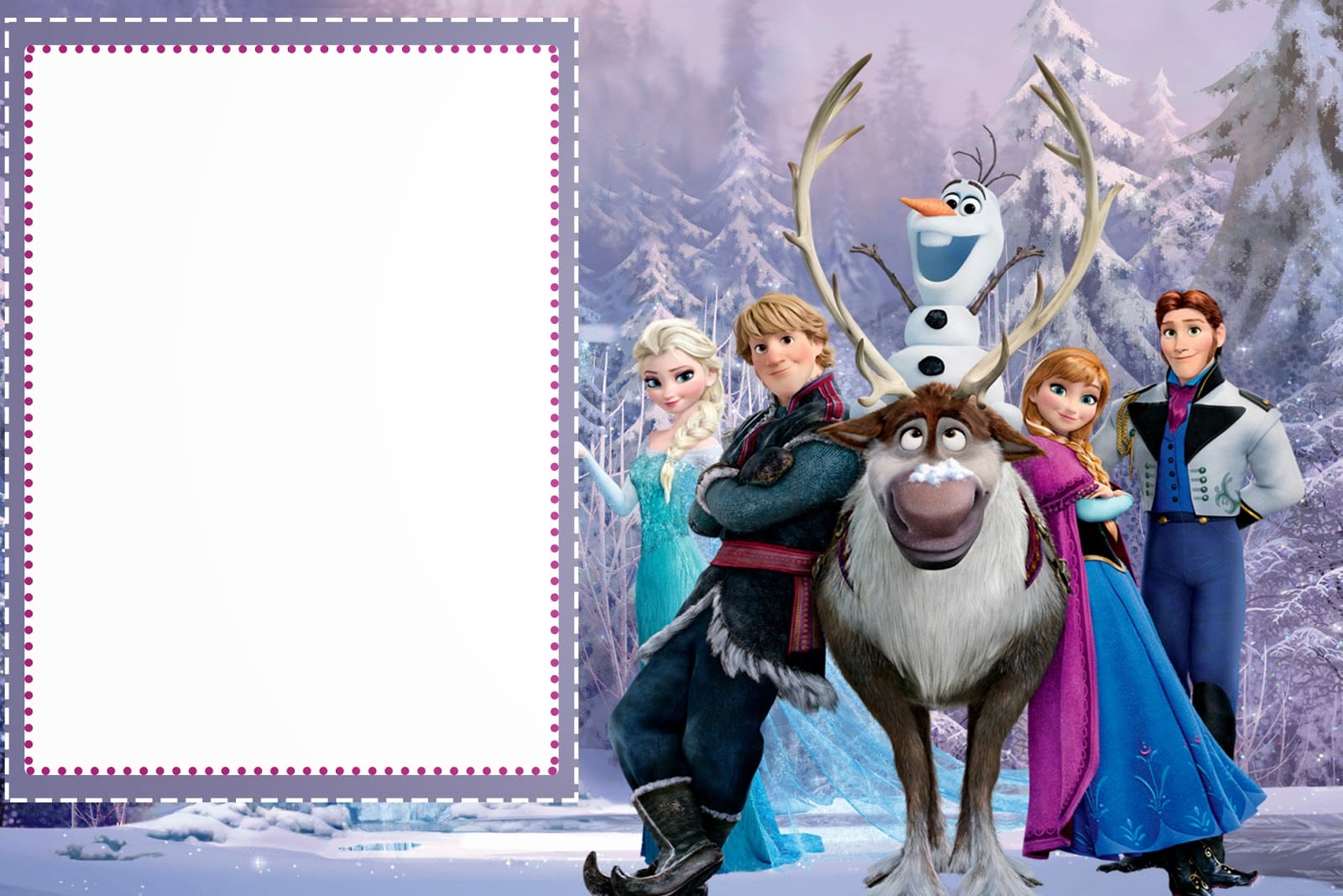 Printable Frozen Invitation Template PNG | Disney Frozen PNG | Inspire ...