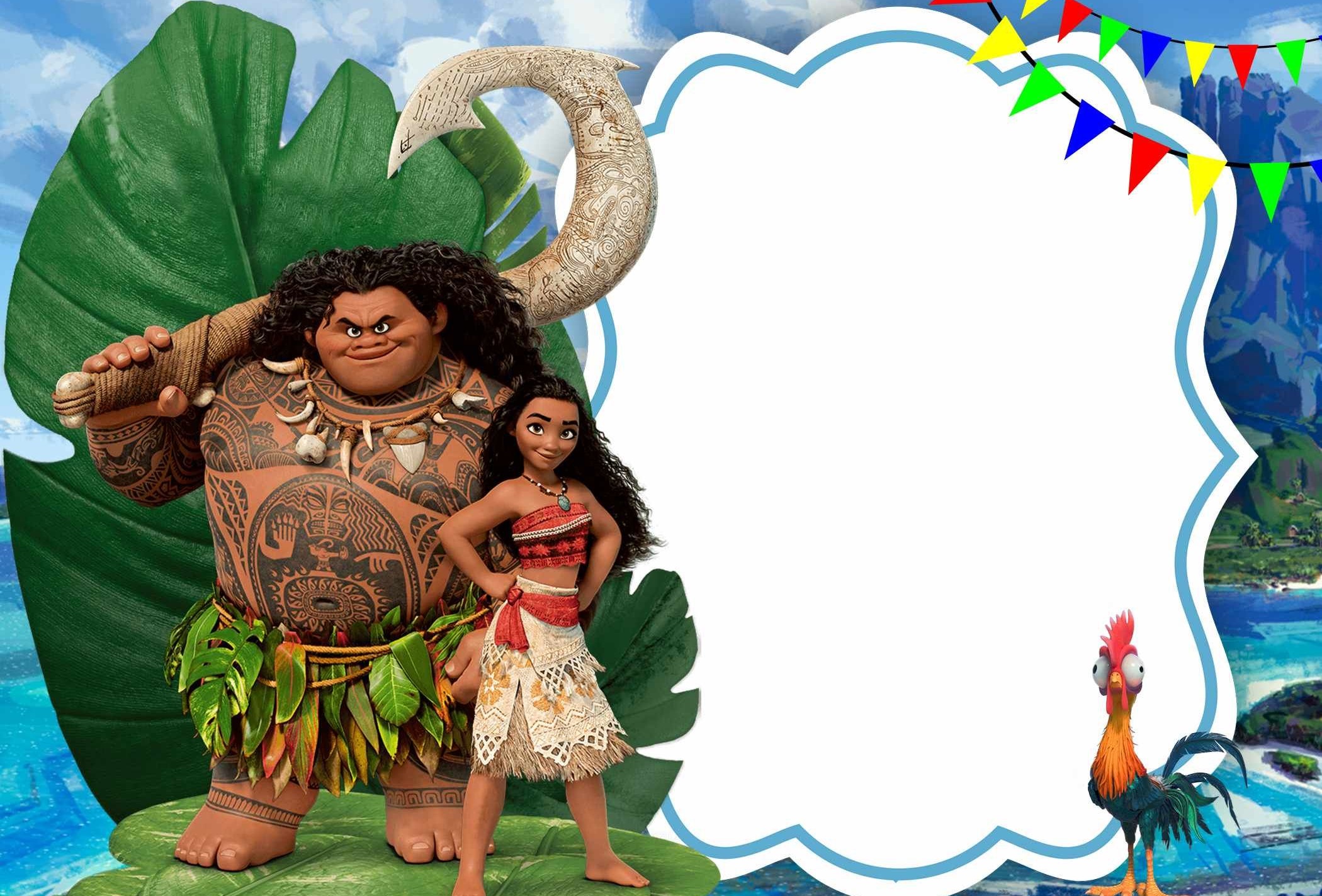 Moana Invitation templates PNG | Moana Birthday Party PNG | | Inspire ...