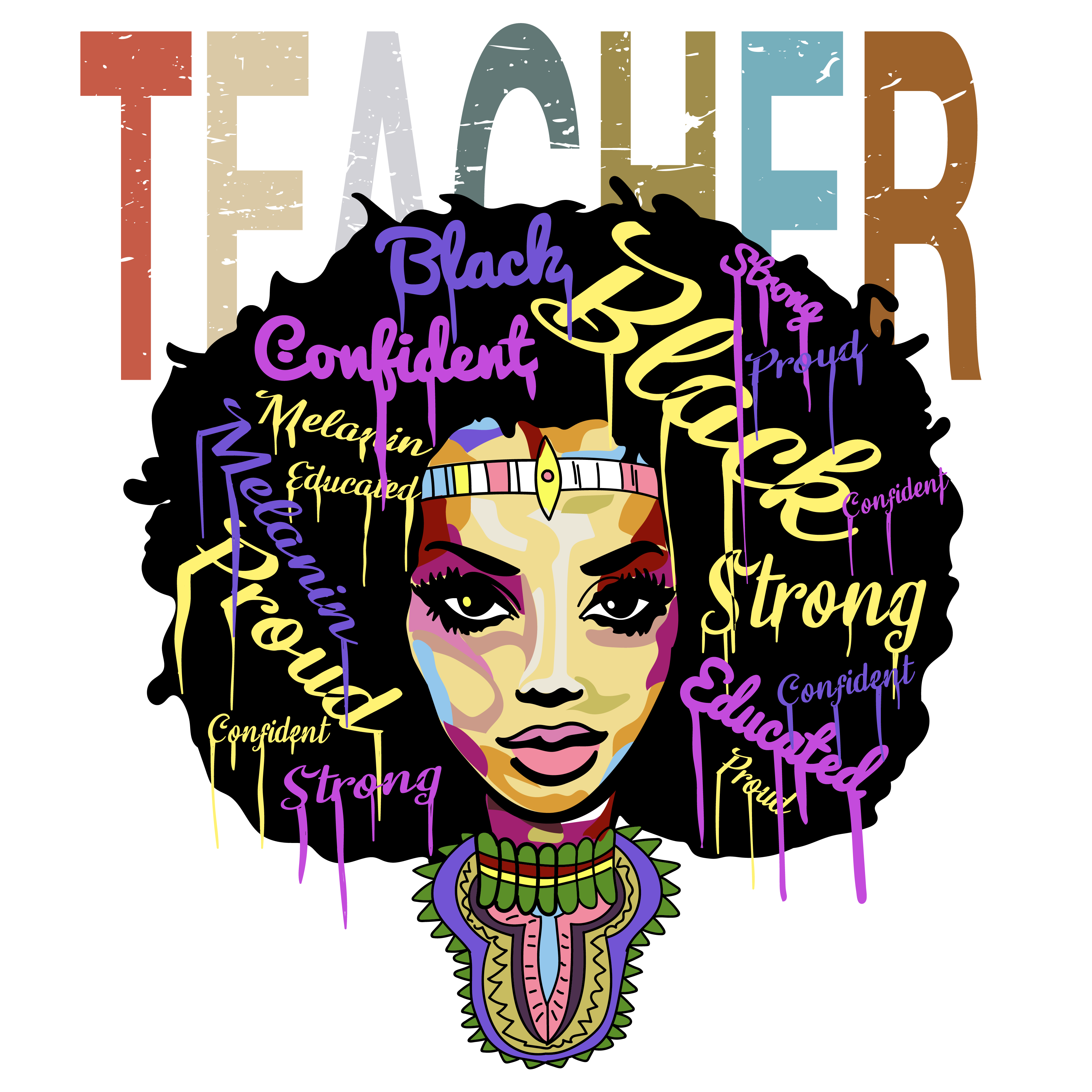 Teacher African Black History Svg, Black Power Svg, Black wo | Inspire Uplift