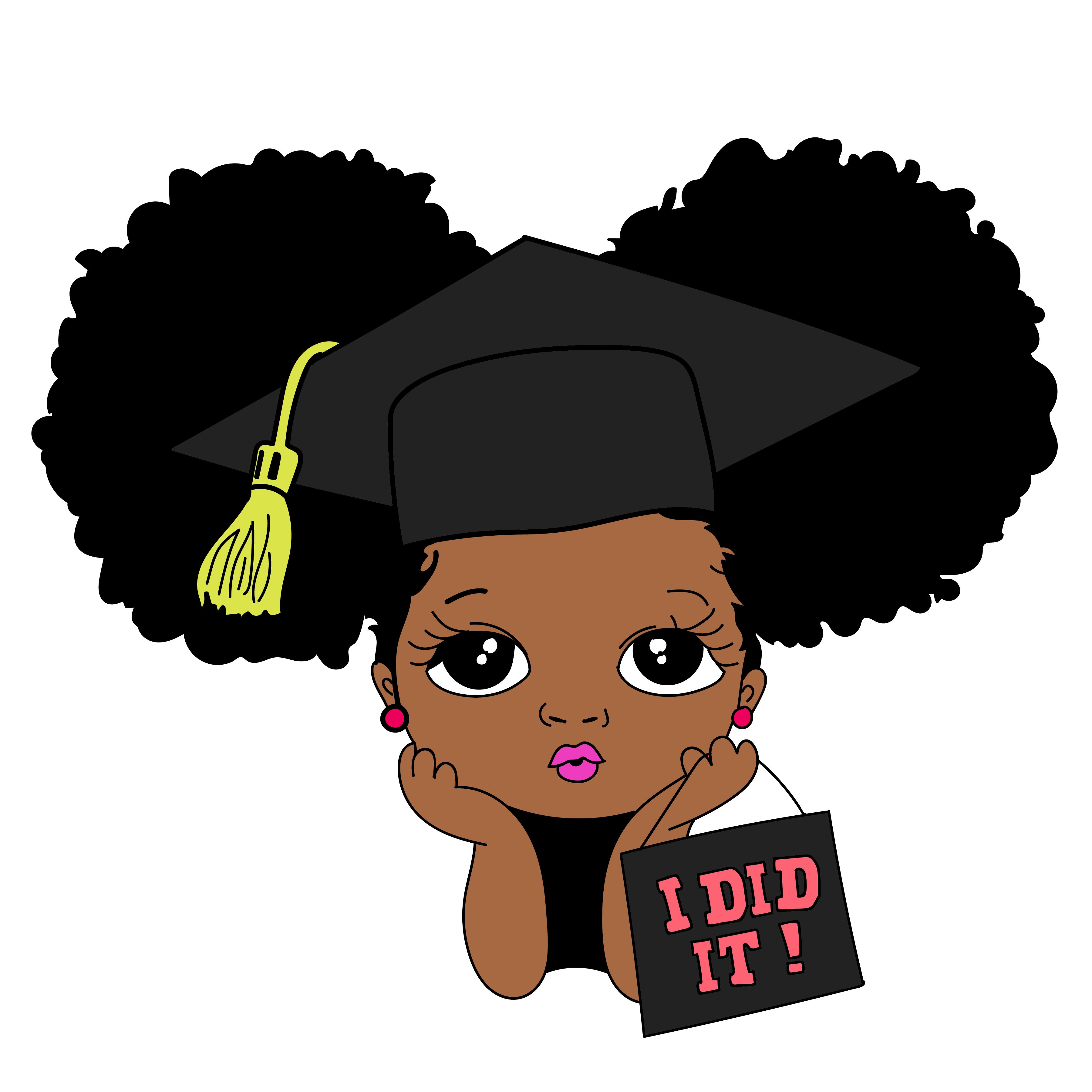 Peekaboo girl Svg, Cute black African American kids Graduati | Inspire ...