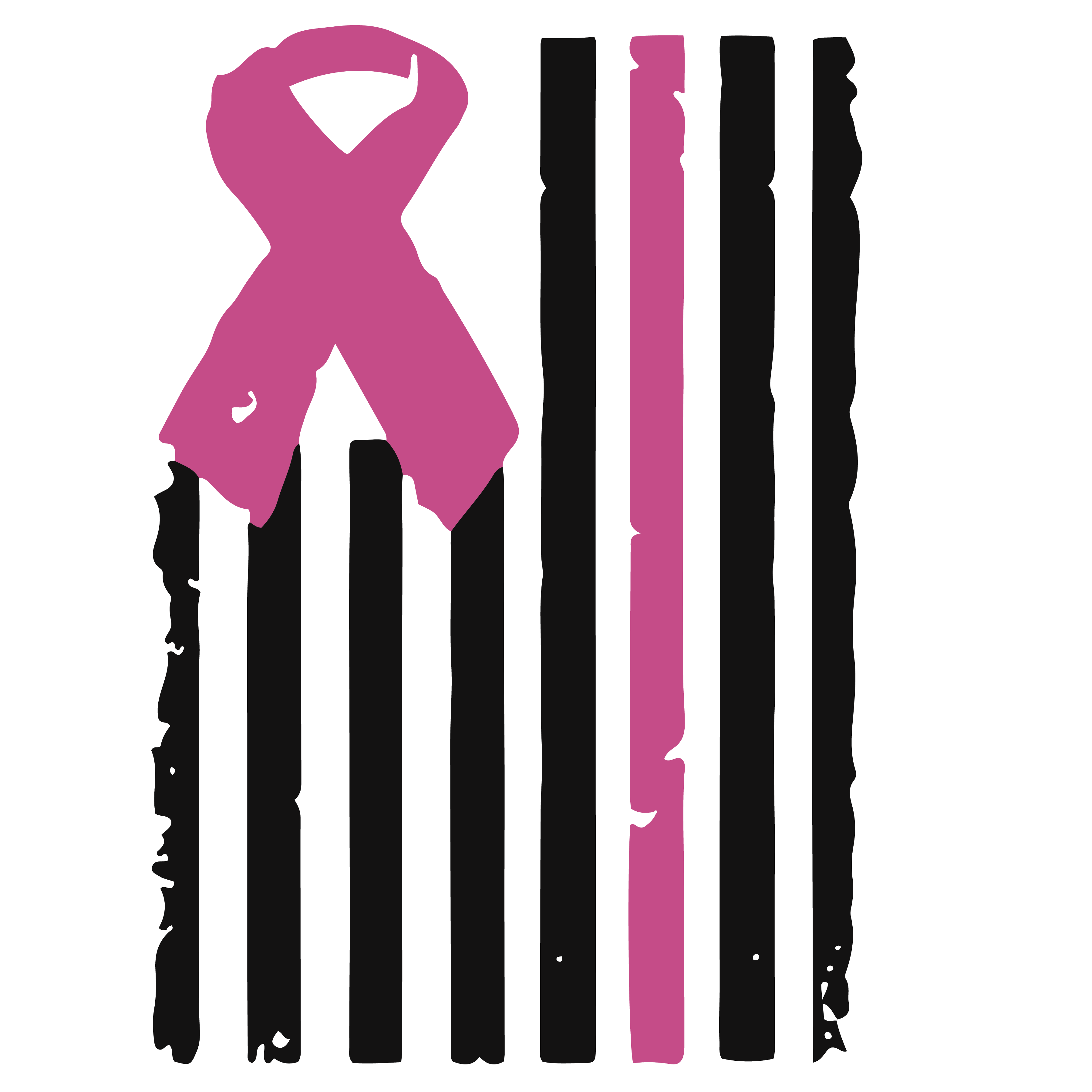Pink Ribbon Flag Svg, Breast Cancer Svg, Cancer Awareness Sv | Inspire ...