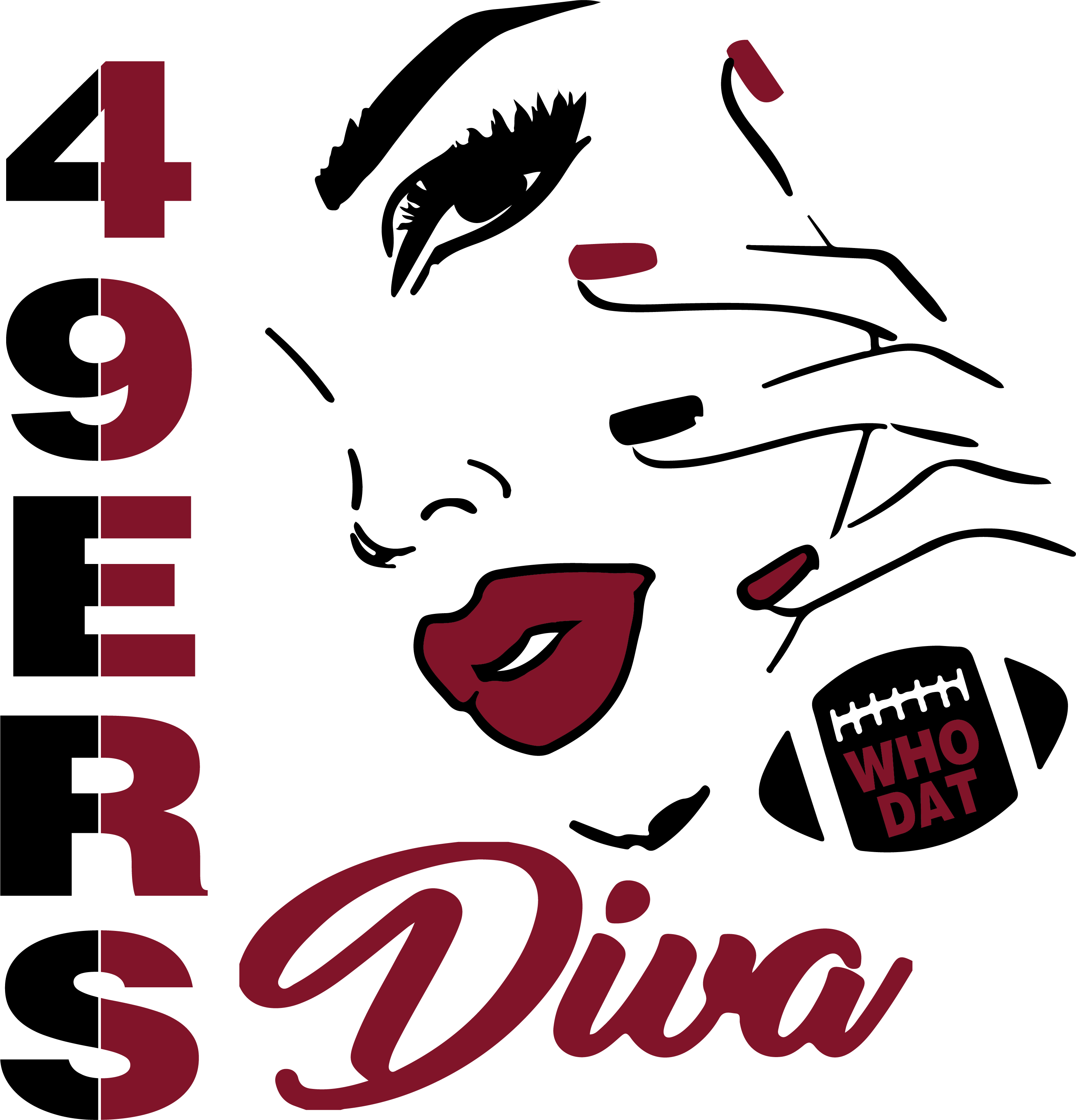 49Ers Diva Svg, San Francisco 49Ers Svg, NFL Svg, Sport Svg, - Inspire ...