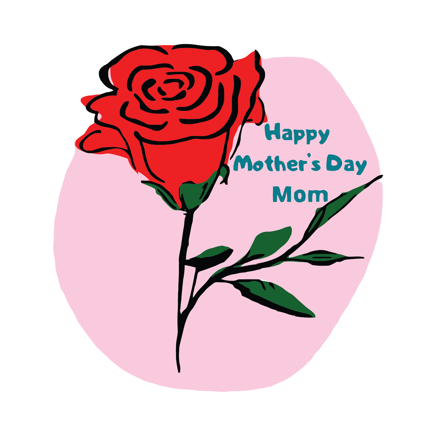 Happy Mother's Day Mom Rose Svg, Mother's Day Svg, Mom Gift - Inspire ...