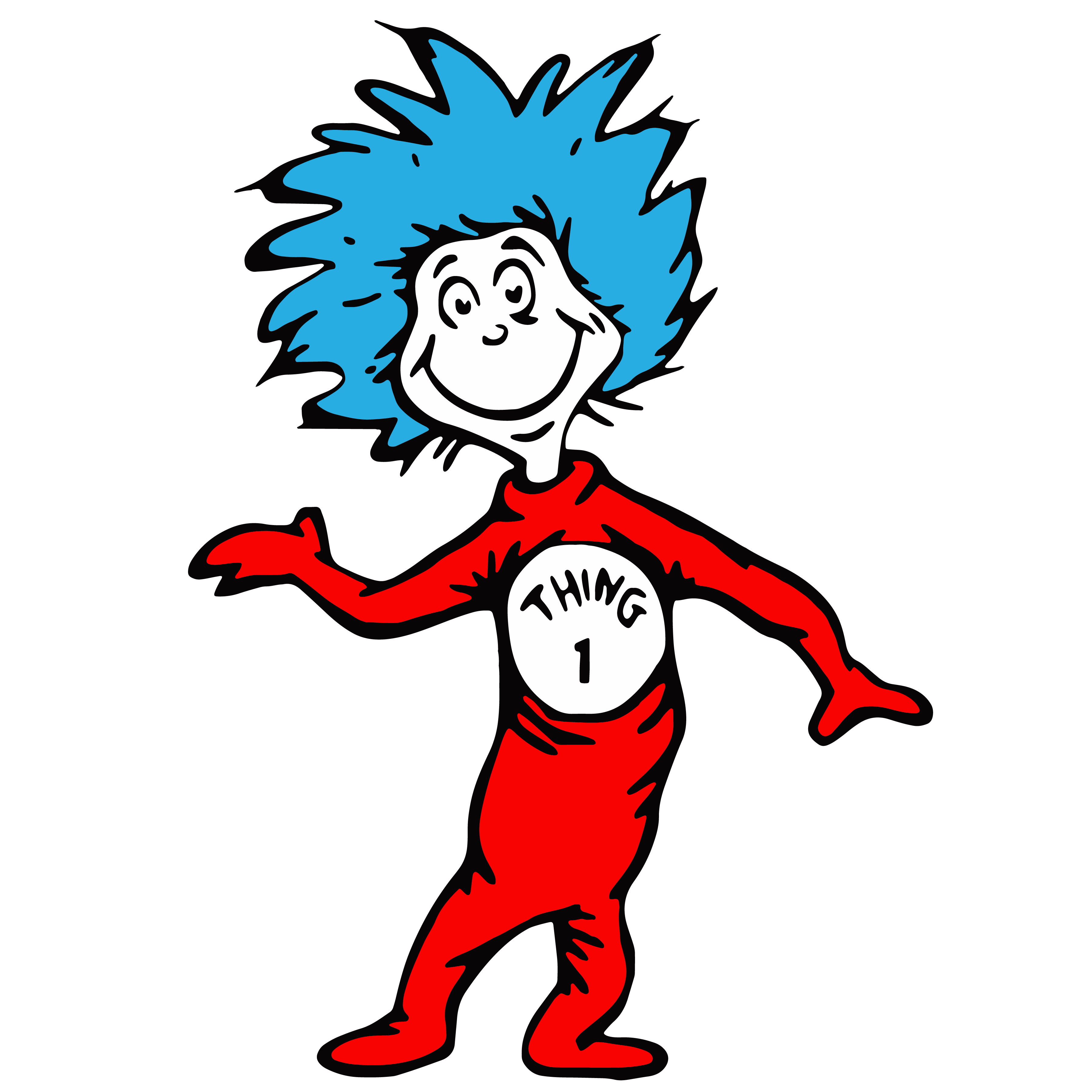 Thing 1 Svg, Dr. Seuss Svg, Dr. Seuss Clipart Svg, Dr. Seuss - Inspire ...