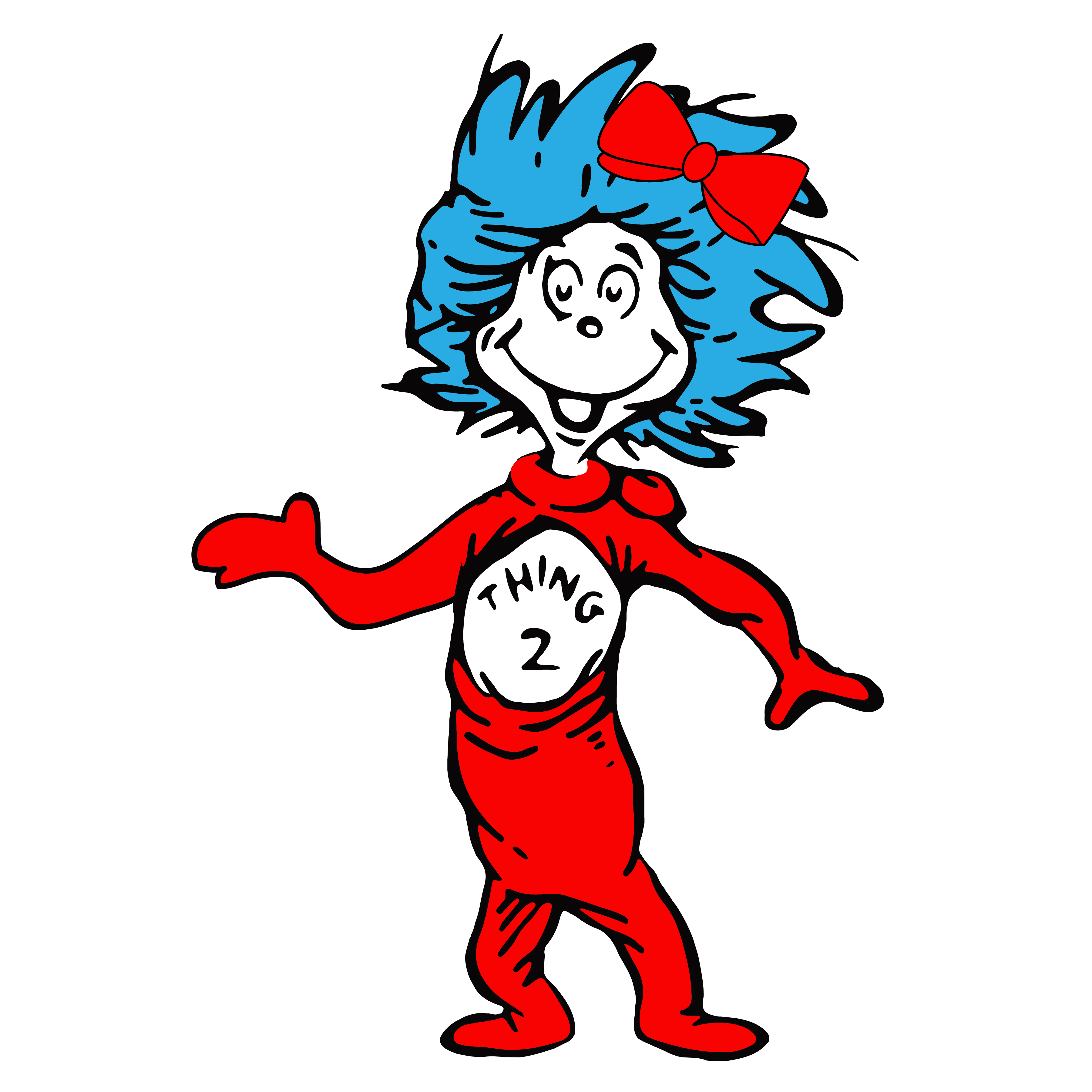 Thing 2 Svg, Dr. Seuss Svg, Dr. Seuss Clipart Svg, Dr. Seuss - Inspire ...
