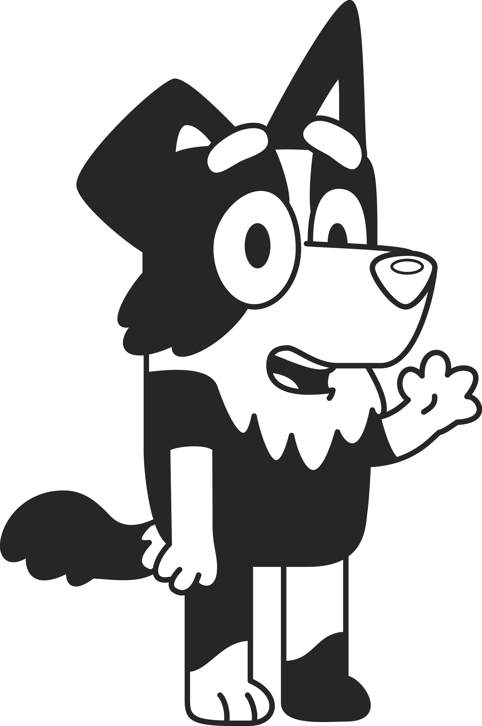 Mackenzie outline Svg, Bluey Heeler Svg, Bluey Dog Svg, Cart | Inspire ...