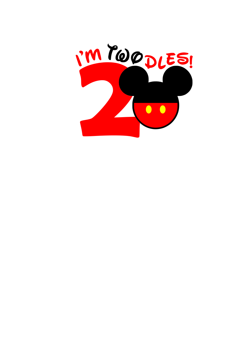 I'm Twodles Mickey Mouse Svg, Disney Svg, Instant download f | Inspire ...