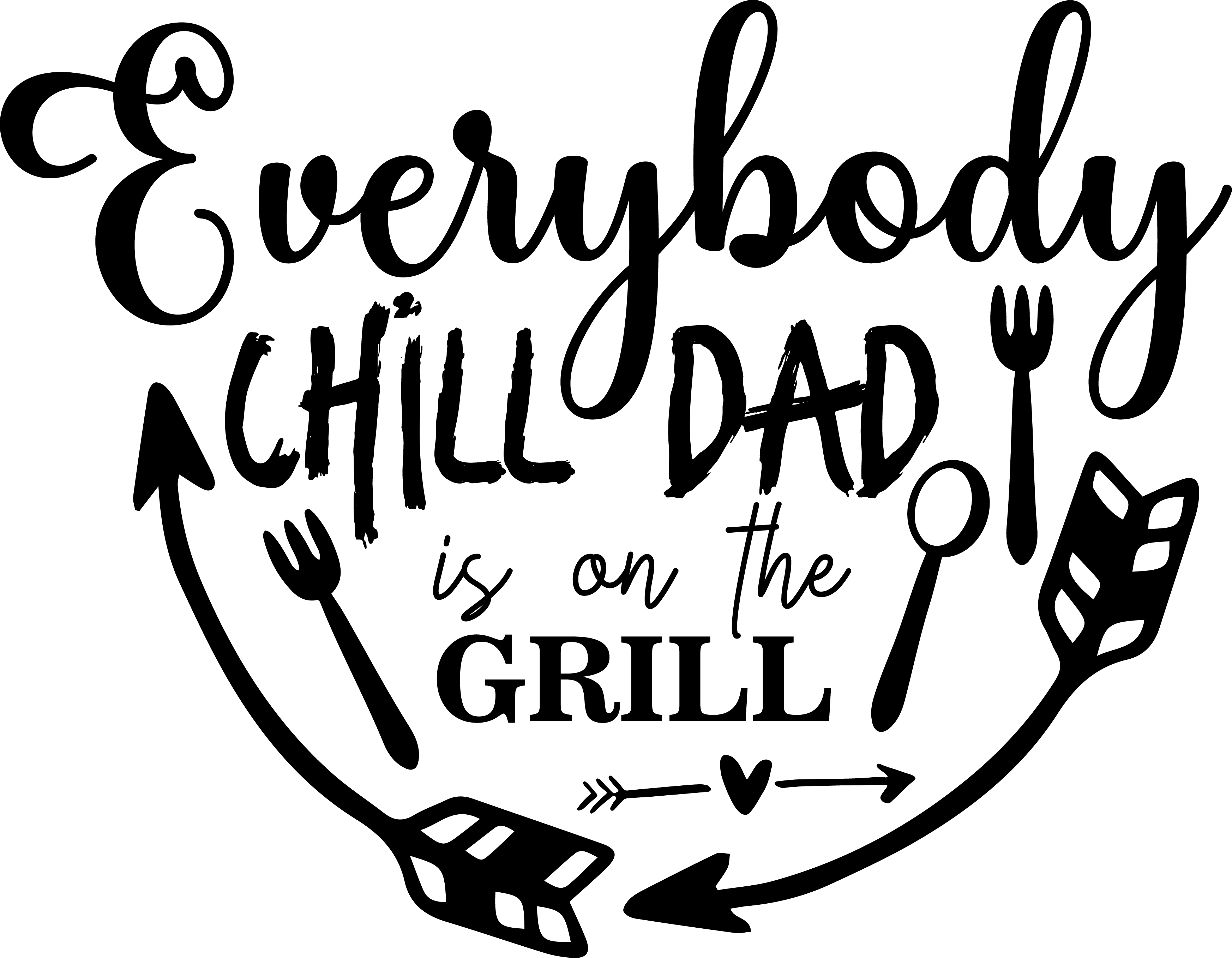 Everybody Chill Dad Is On The Grill Svg, Father's Day Svg, D | Inspire ...