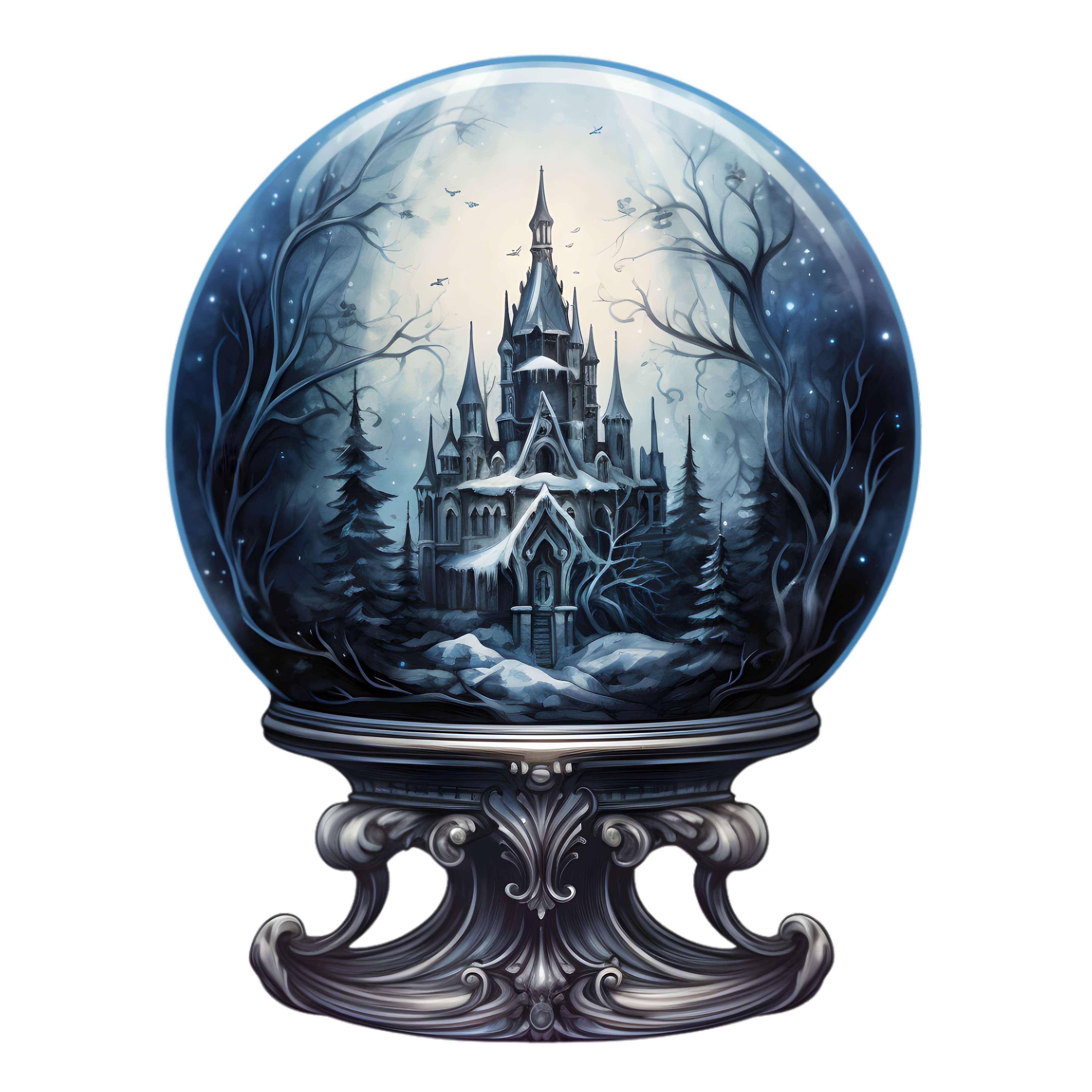 Gothic Crystal Ball Sublimation Clipart, Halloween PNG, Goth | Inspire ...