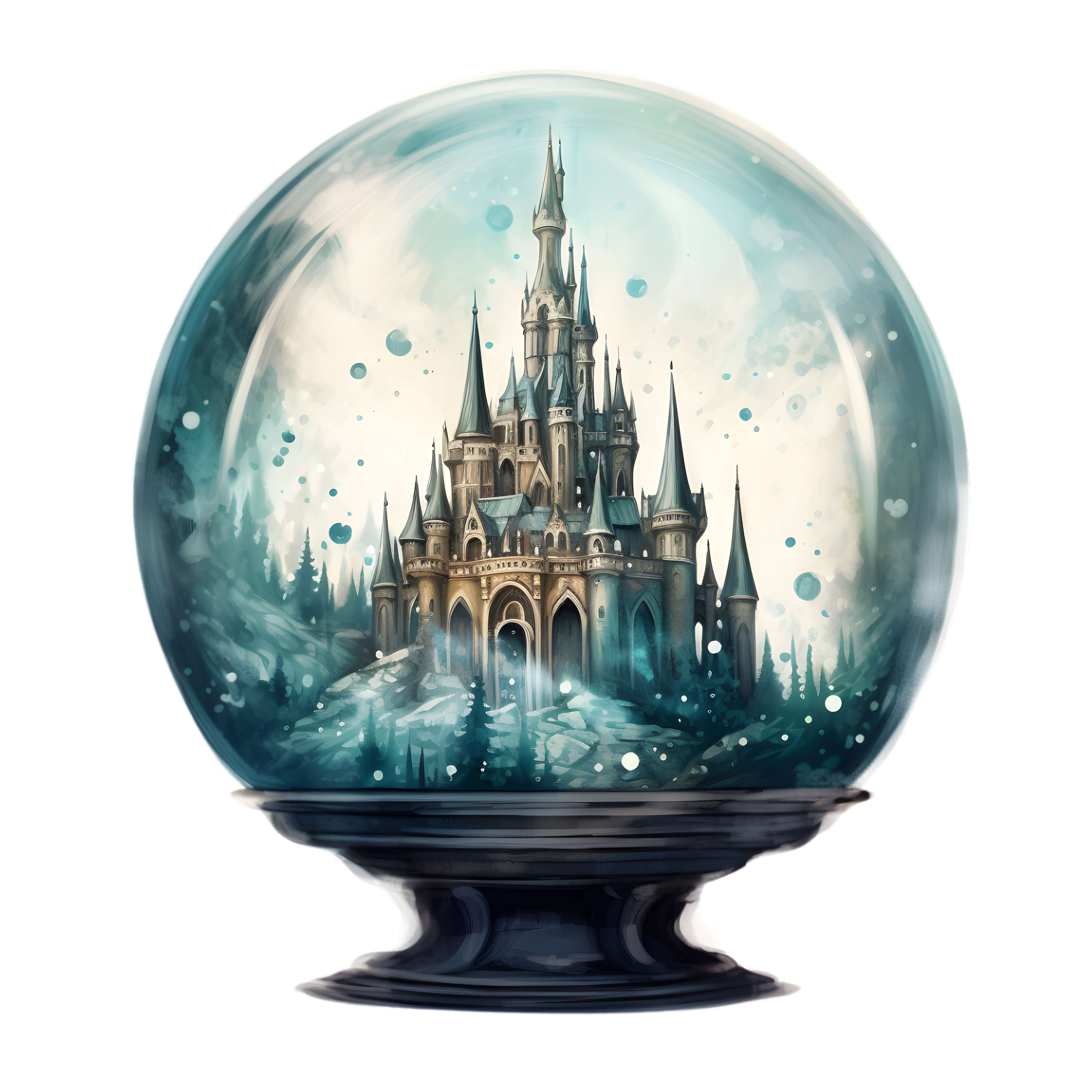 Gothic Crystal Ball Sublimation Clipart, Halloween PNG, Goth - Inspire ...