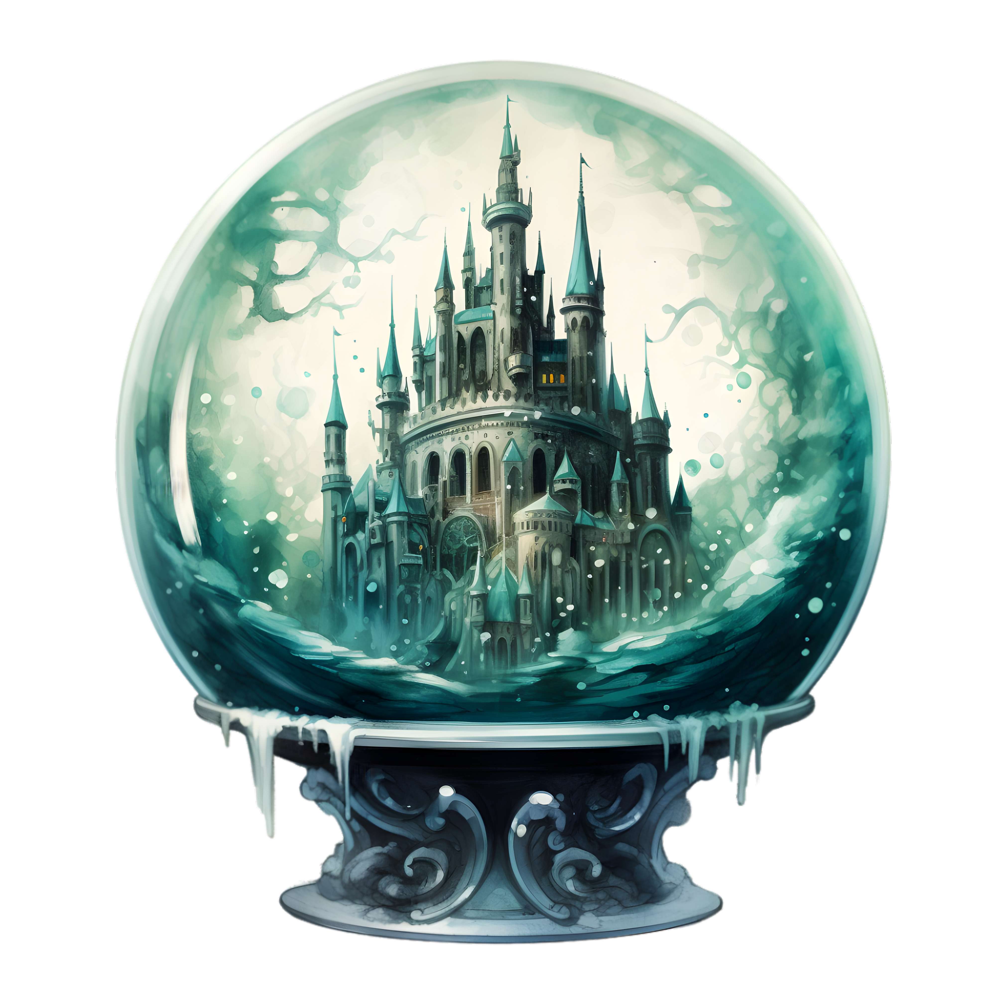Gothic Crystal Ball Sublimation Clipart, Halloween PNG, Goth - Inspire ...