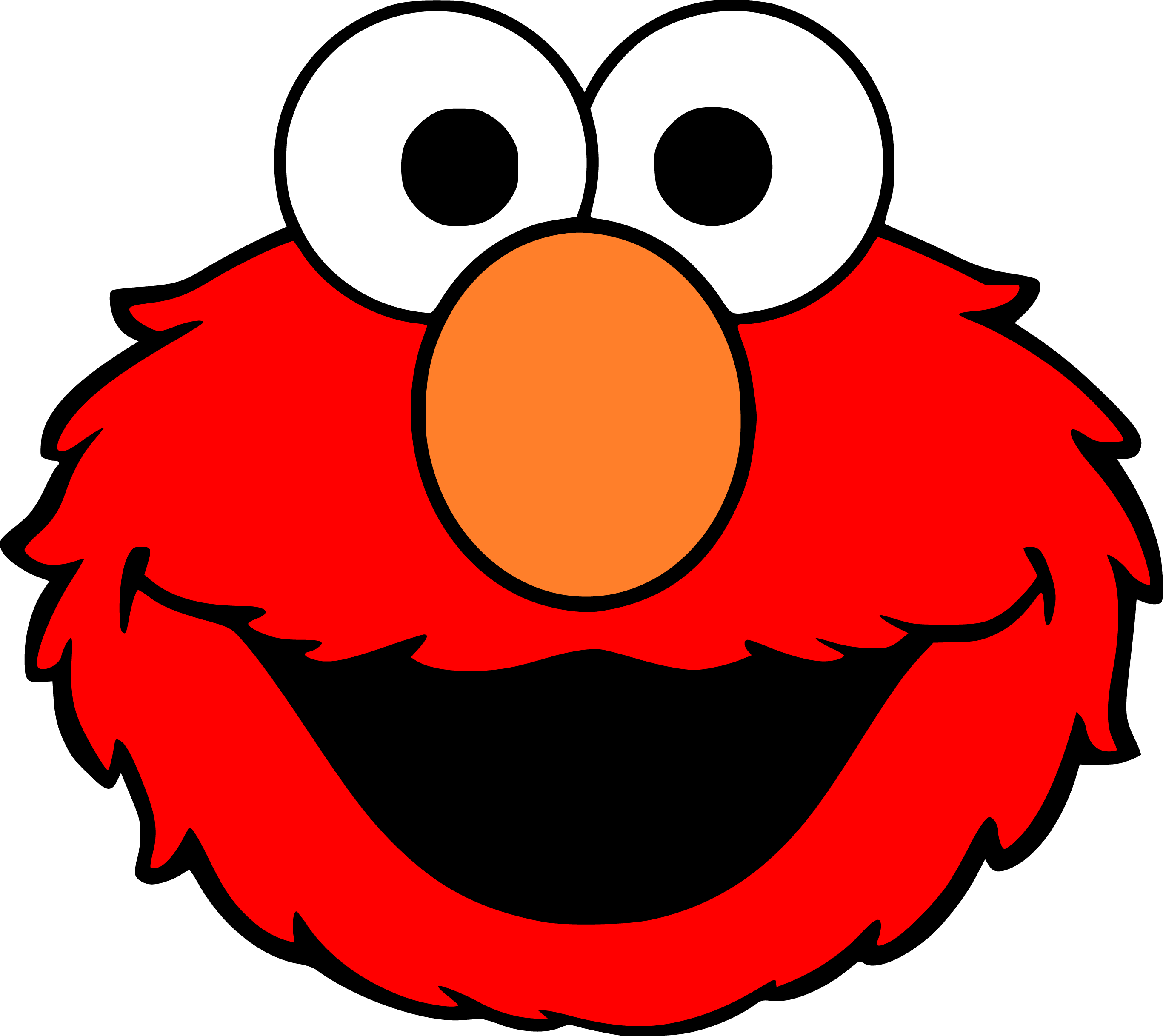 Elmo head Svg, Elmo Clipart, Elmo birthday Svg, Sesame Stree | Inspire ...