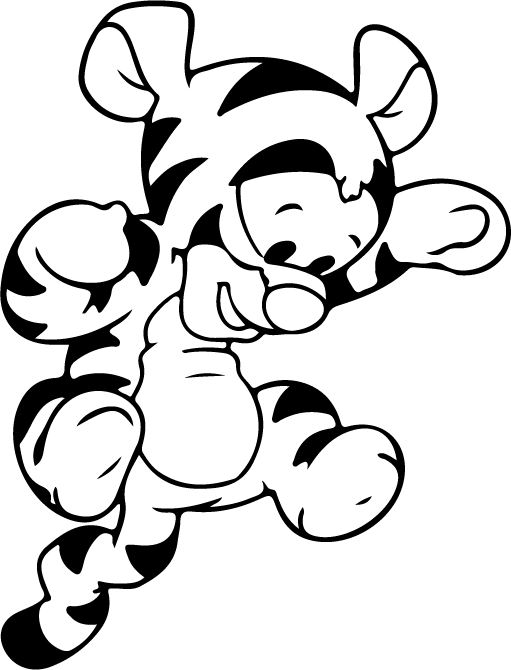 Baby Tigger Outline Svg, Winnie the Pooh Svg, Disney Svg, Wi | Inspire Uplift