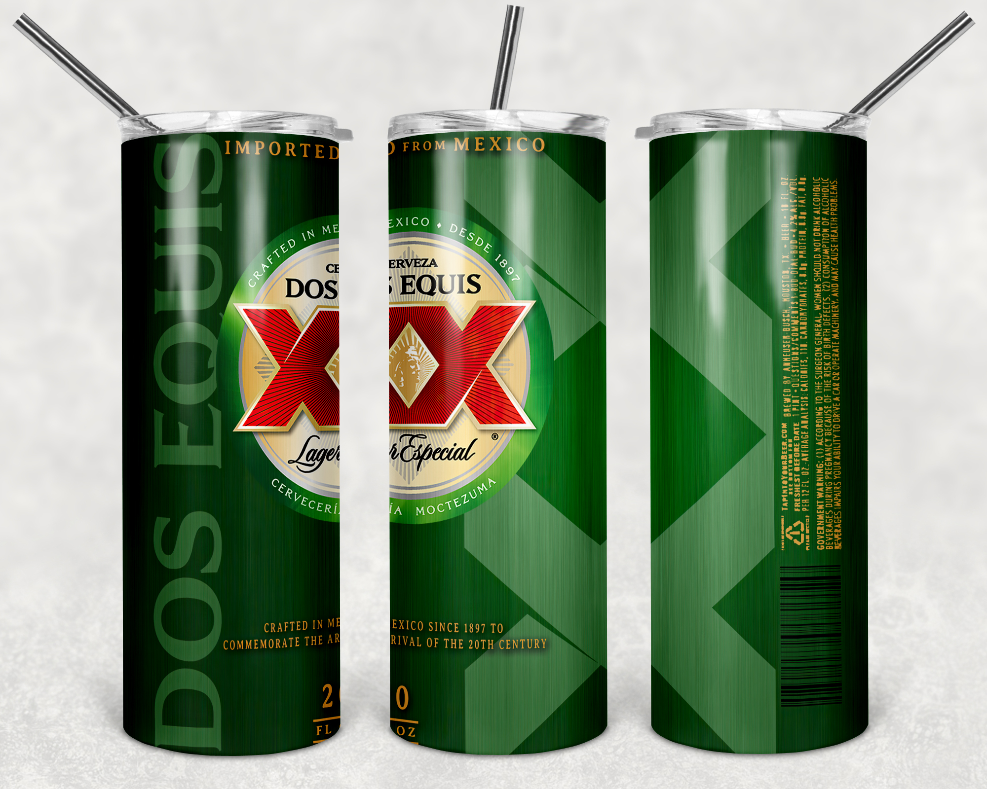 Dos Equis XX Lager Especial Tumbler Png, Dos Equis 20oz & 30 | Inspire ...