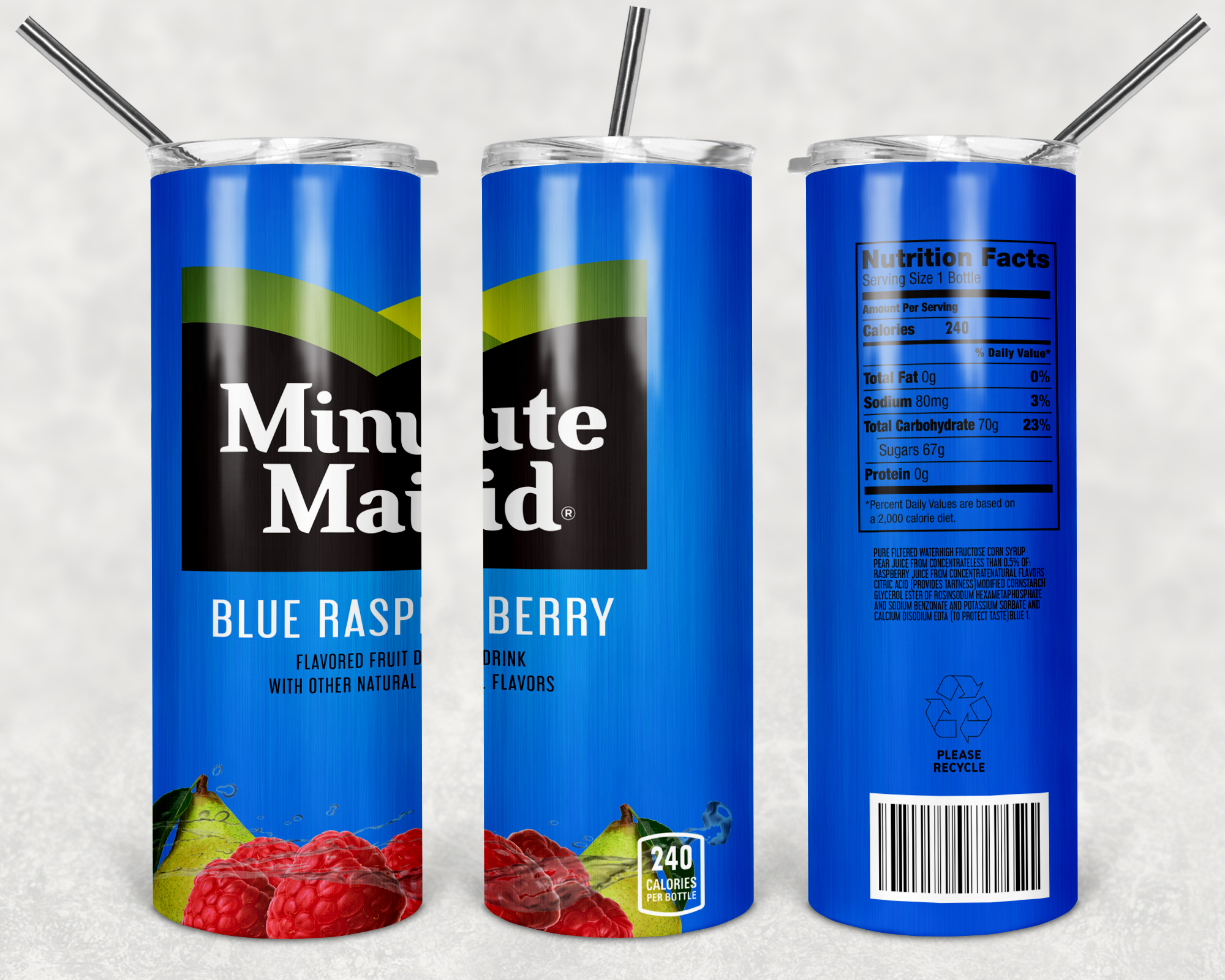 Minute Maid Blue Raspberry Tumbler Png, Minute Maid 20oz & 3 | Inspire ...