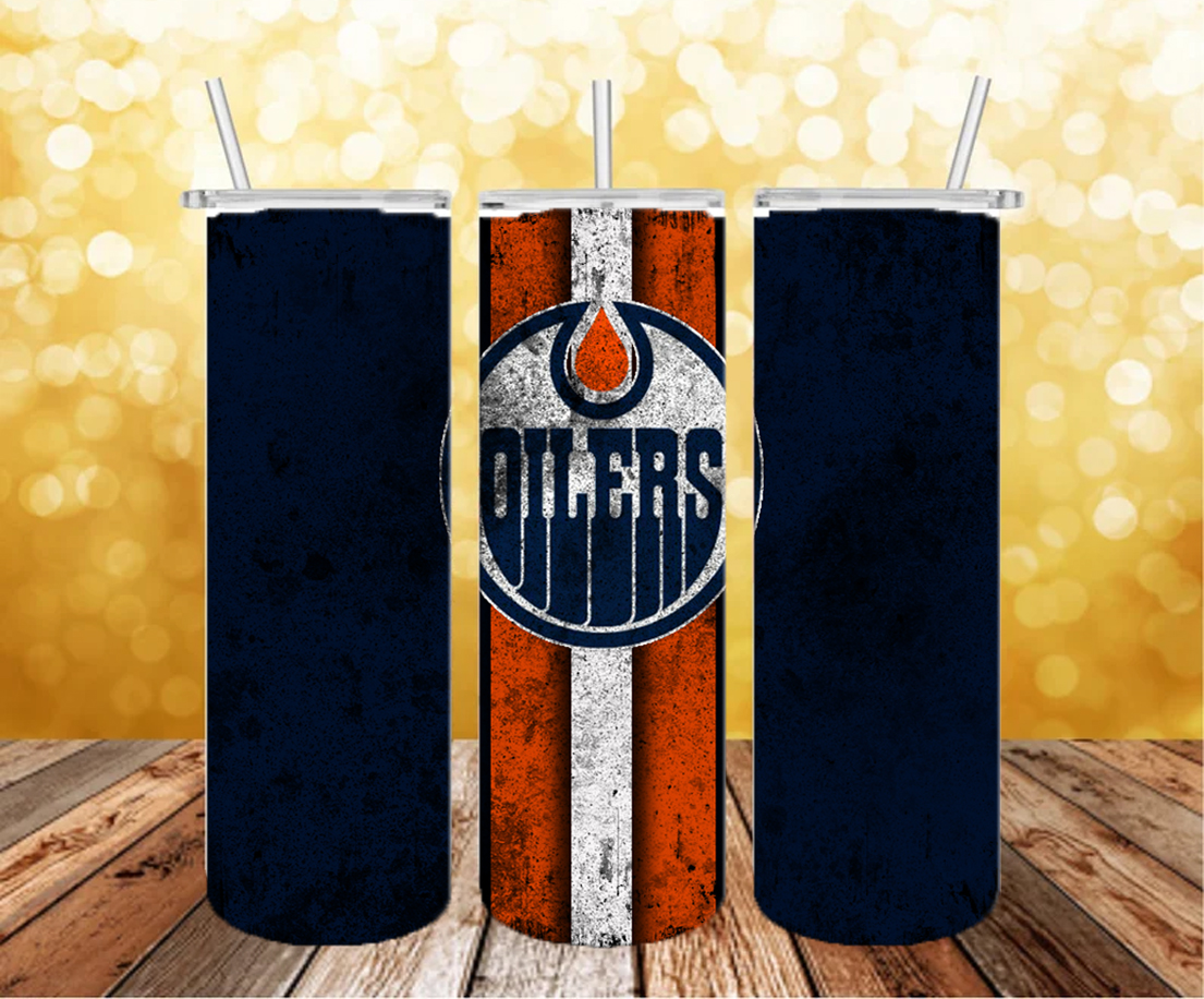 Edmonton Oilers Tumbler Wrap, Sports 20oz Skinny Tumbler Wra | Inspire ...