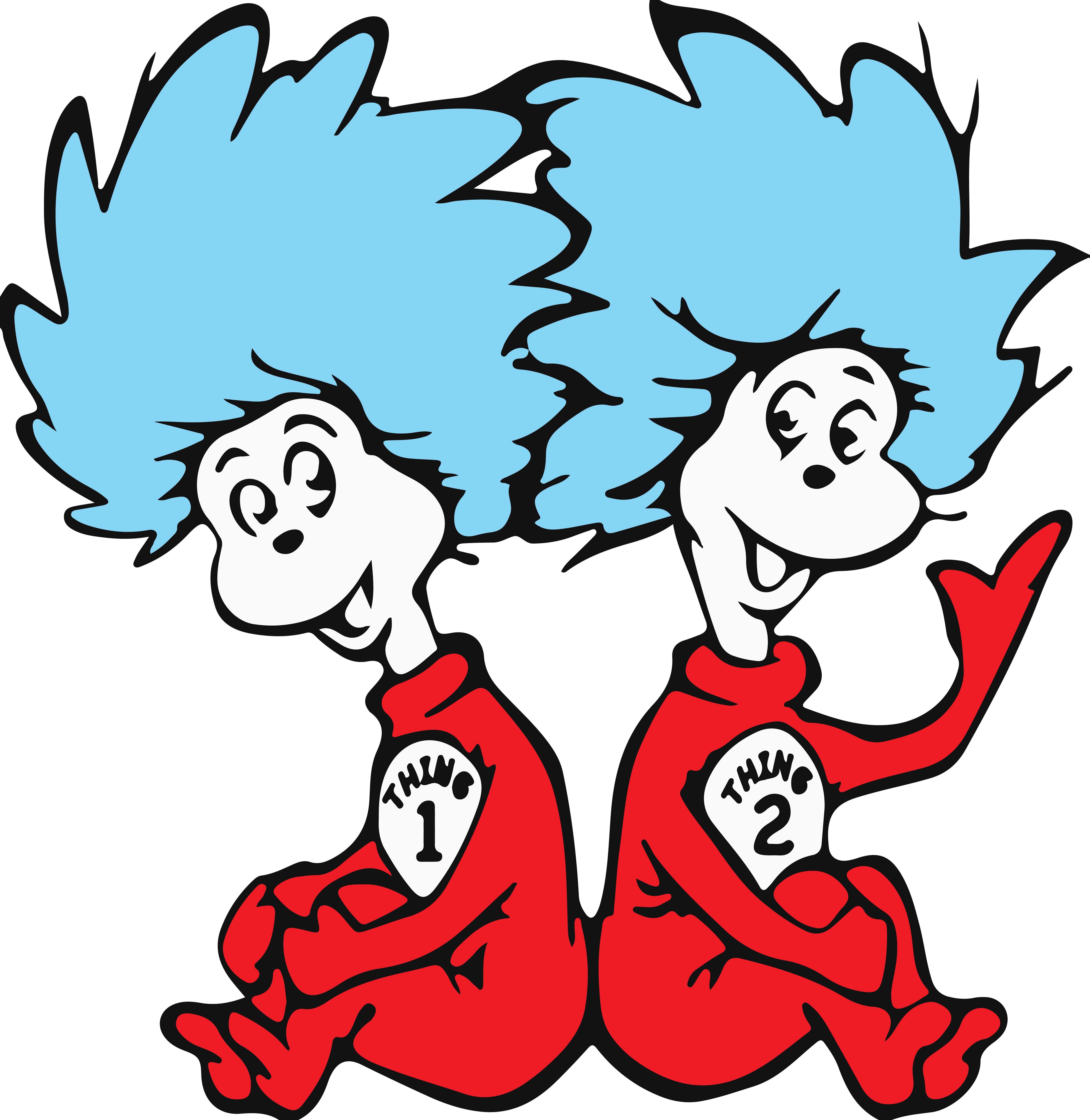 Thing 1 and thing 2 Svg, Dr. Seuss Svg, Dr. Seuss Clipart, D - Inspire ...
