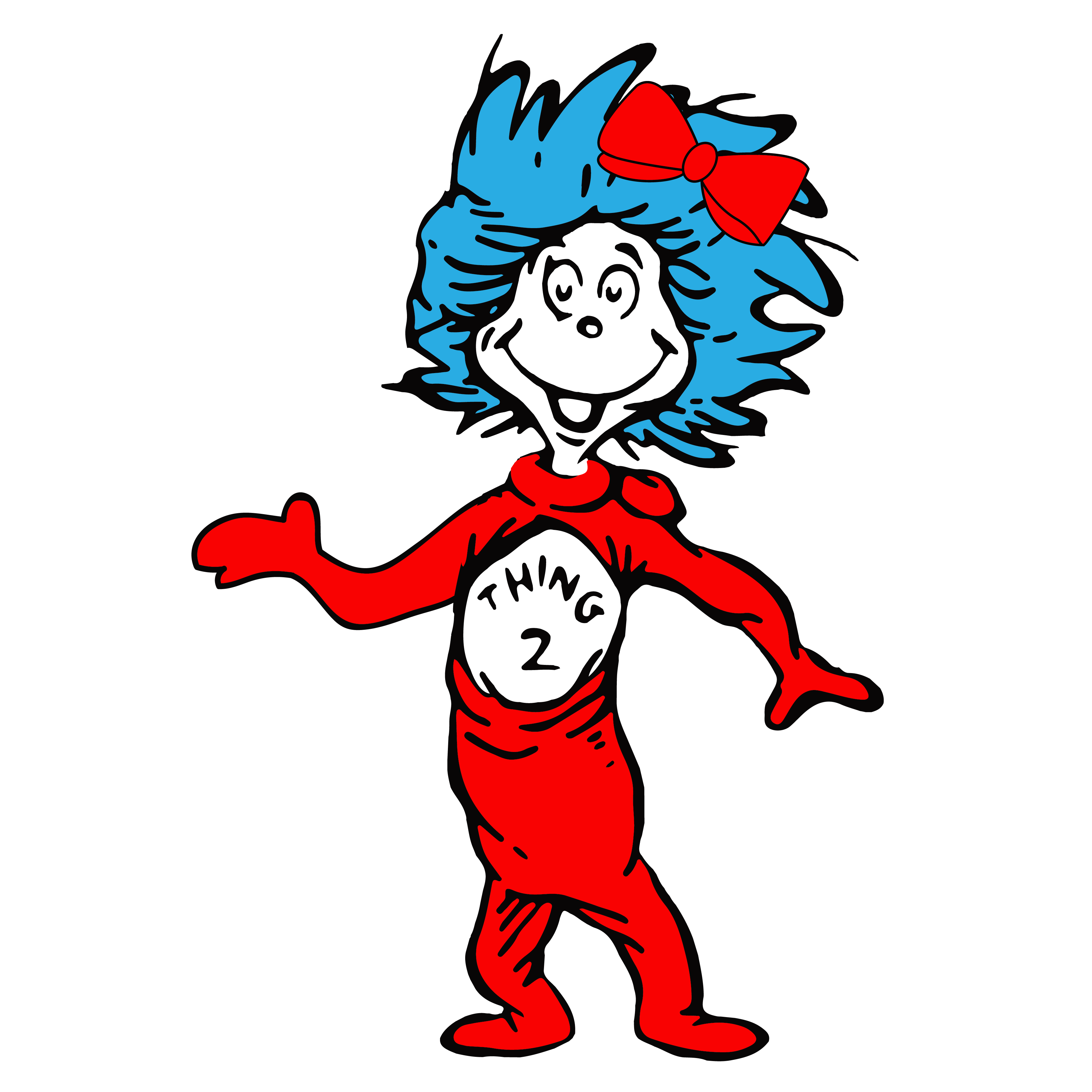 Thing 2 Svg, Dr. Seuss Svg, Dr. Seuss Clipart Svg, Dr. Seuss - Inspire ...