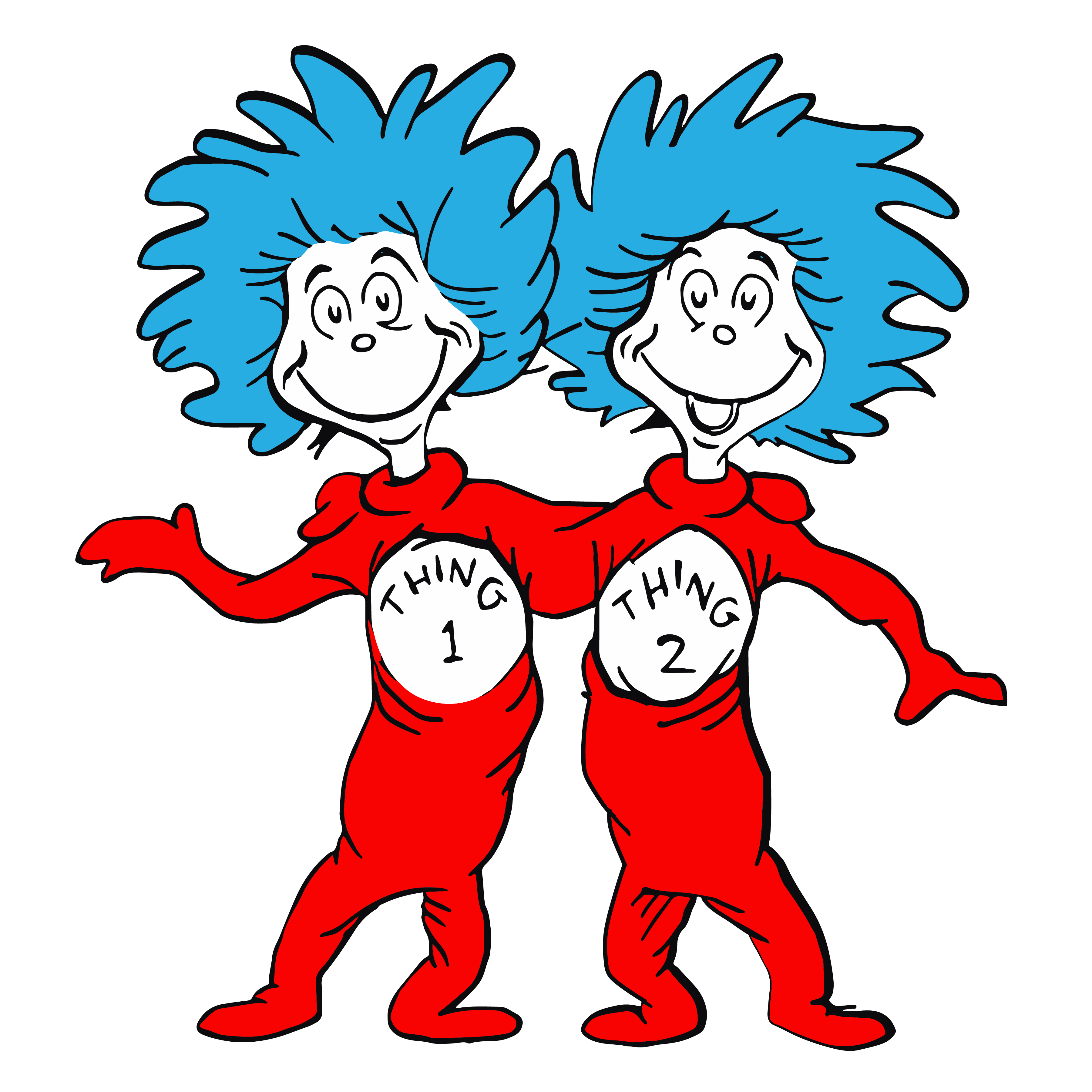 Thing 1 And Thing 2 Svg, Dr. Seuss Svg, Dr. Seuss Clipart Sv | Inspire ...