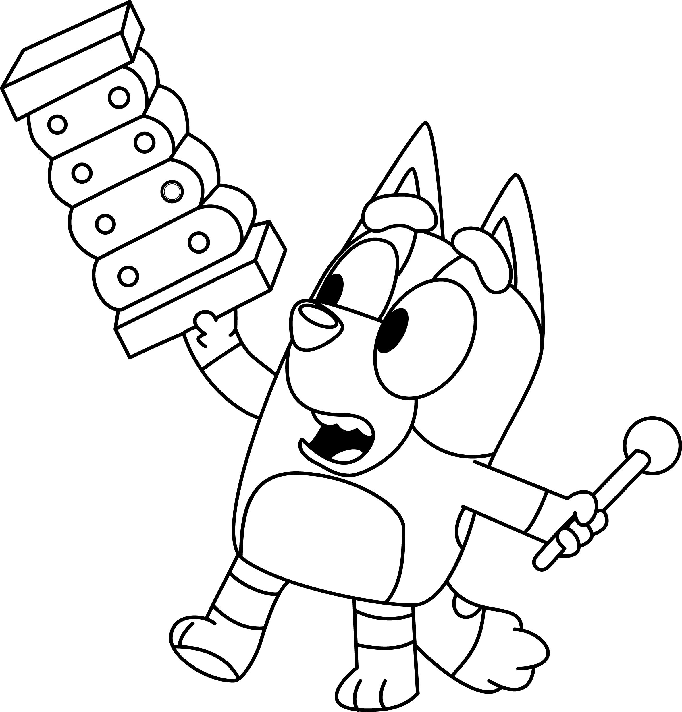 Bingo outline Svg, Bluey Heeler Svg, Bluey Dog Svg, Cartoon | Inspire ...