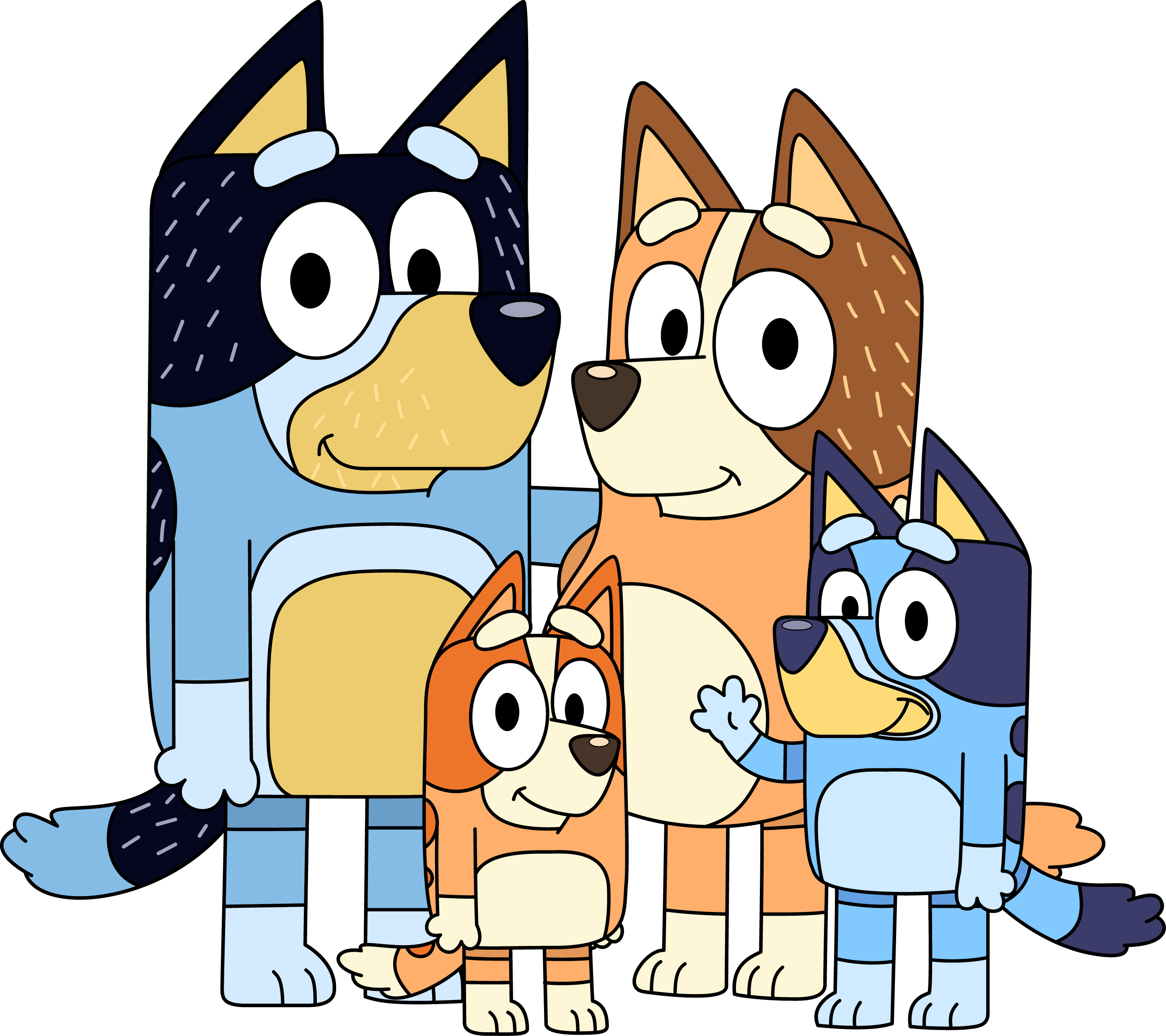 Family outline Svg, Bluey Heeler Svg, Bluey Dog Svg, Cartoon | Inspire ...