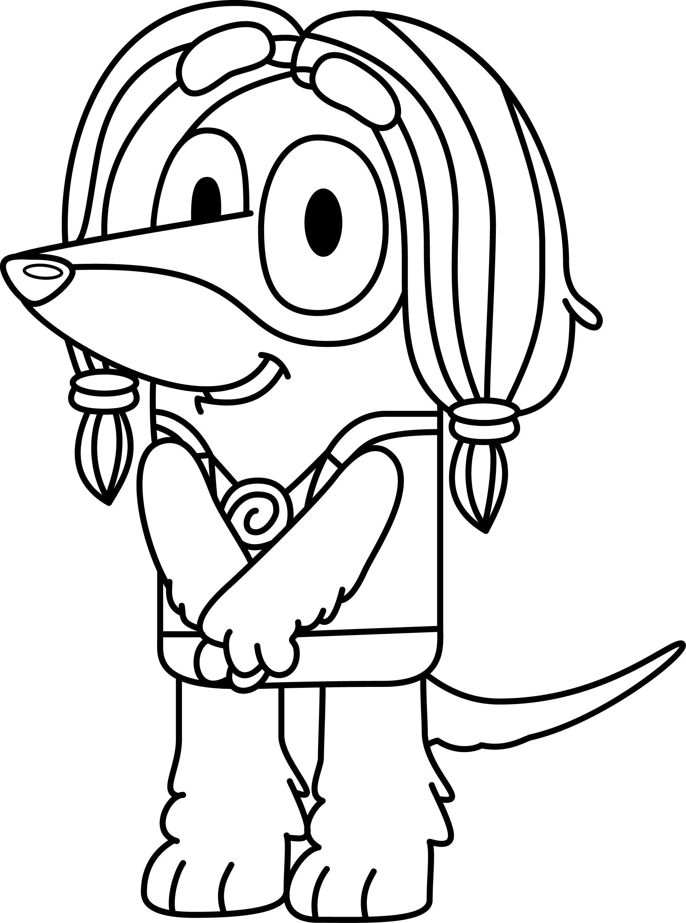 Indy outline Svg, Bluey Heeler Svg, Bluey Dog Svg, Cartoon D | Inspire ...