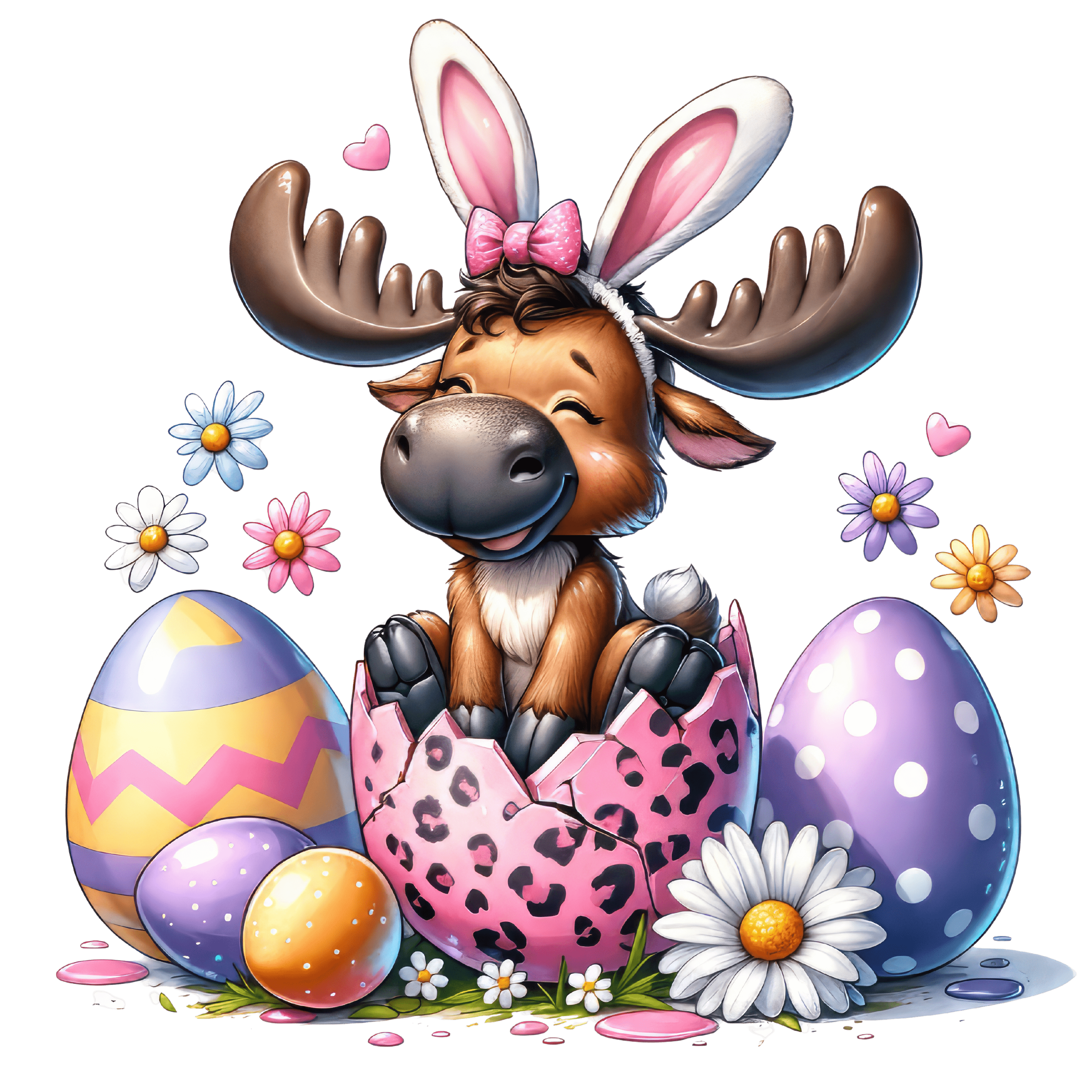 Moose With Bunny Ears PNG, Easter Day Clipart PNG, Happy Eas | Inspire ...