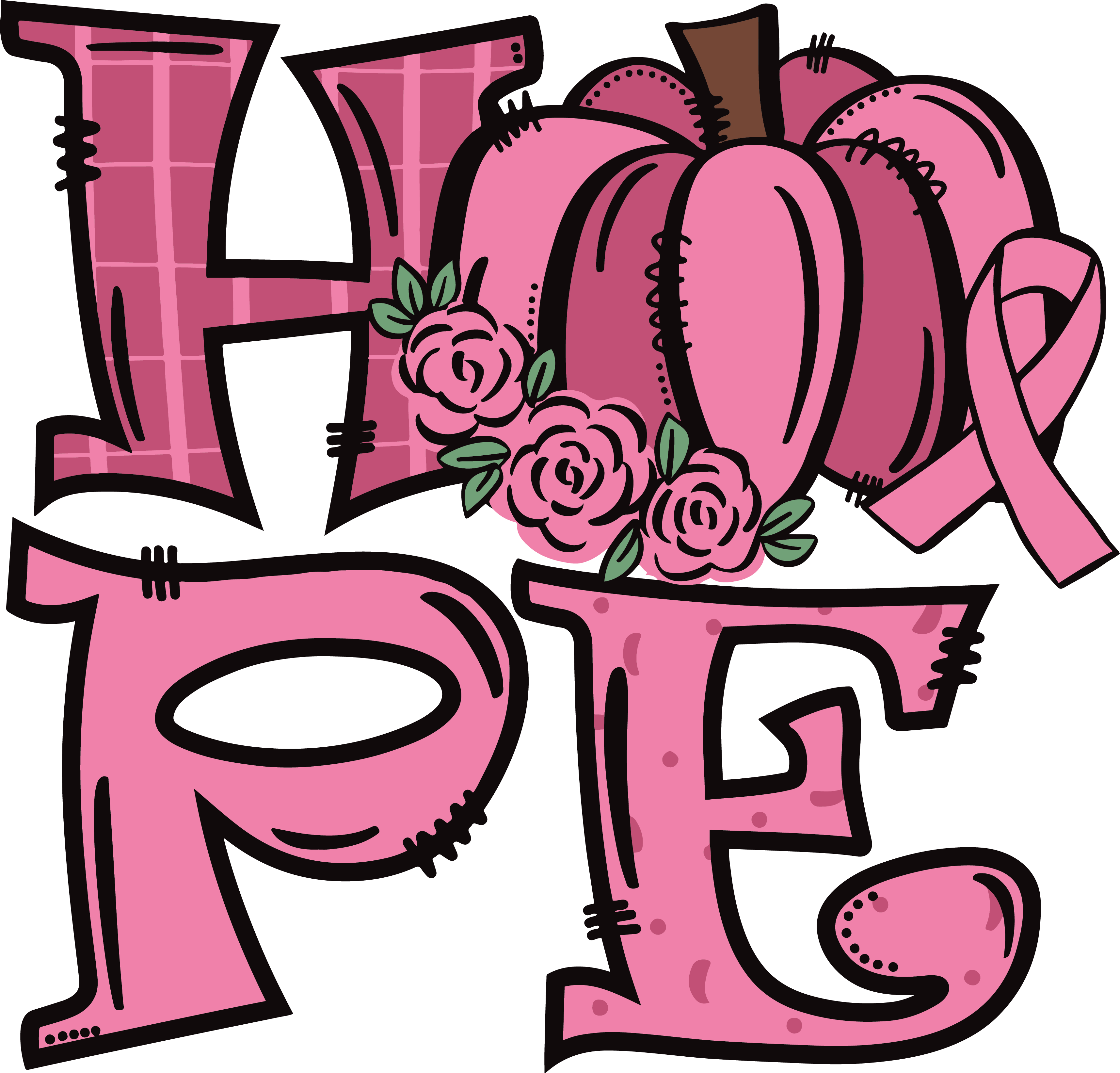 Hope Pumpkin Svg, Pink Ribbon Svg, Breast Cancer Svg, Cancer | Inspire ...