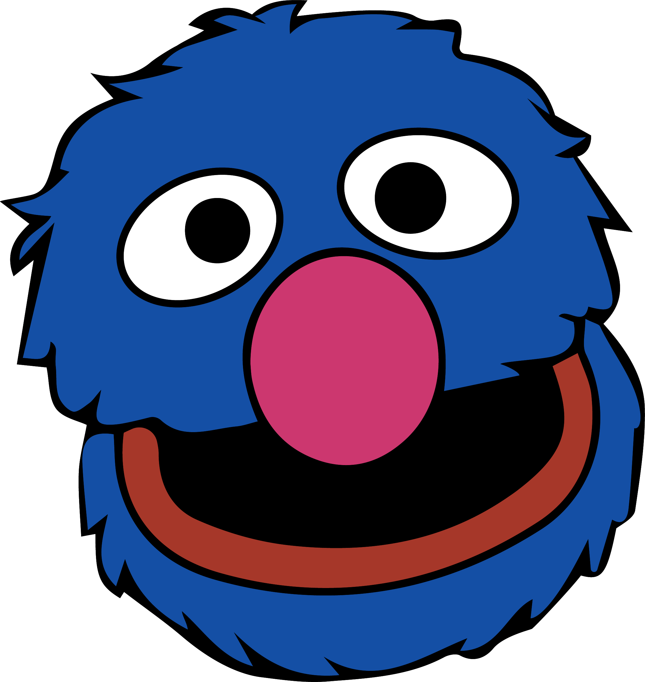 Grover Head Svg, Sesame Street Svg, Cartoon Svg, Children TV | Inspire ...