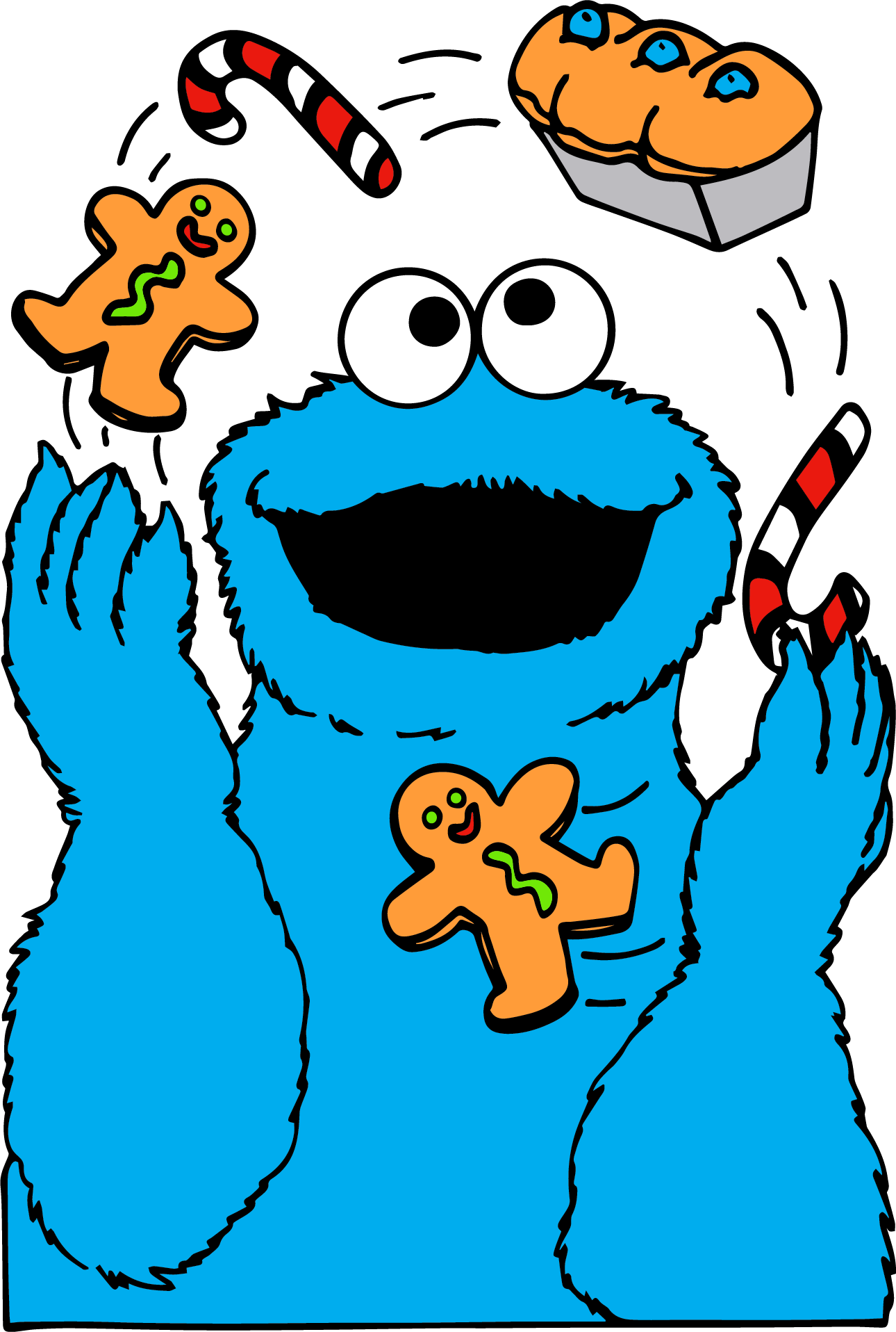Cookie Monster Christmas Svg, Sesame Street Svg, Cartoon Svg | Inspire ...