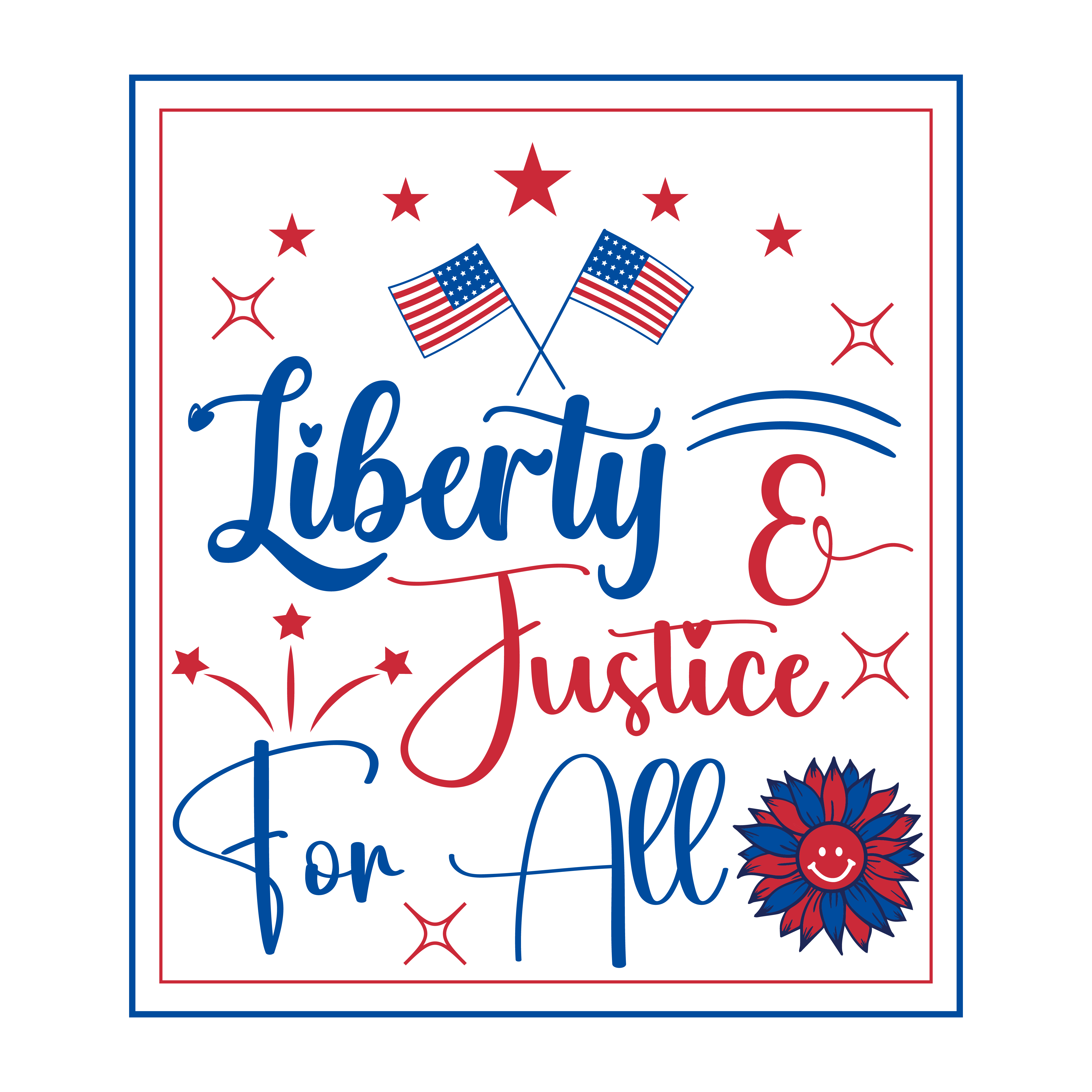 Liberty & justice for all Svg, 4th of July Svg, Fourth of Ju | Inspire ...