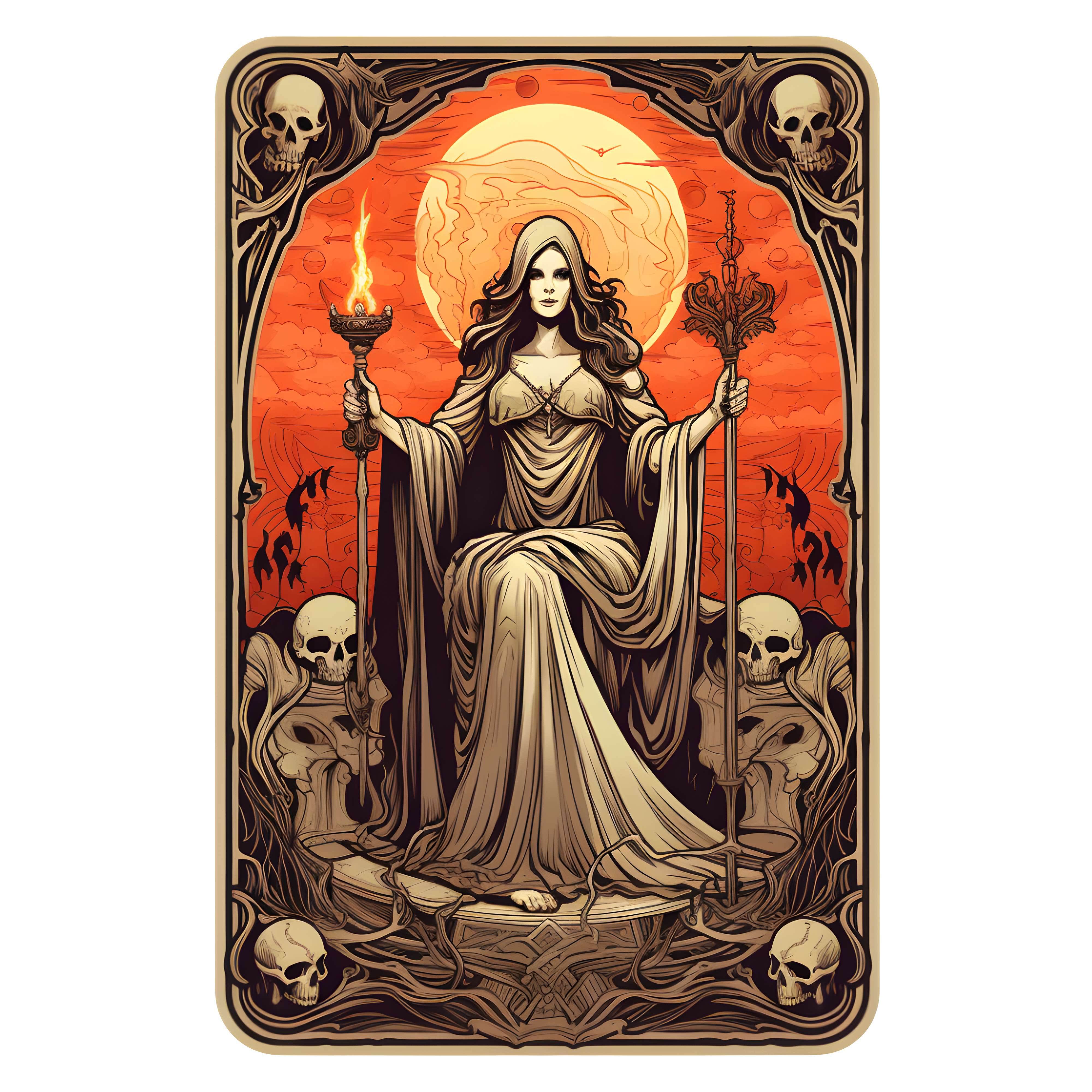 Halloween Tarot Card Sublimation Clipart, Halloween Tarot Ca | Inspire ...