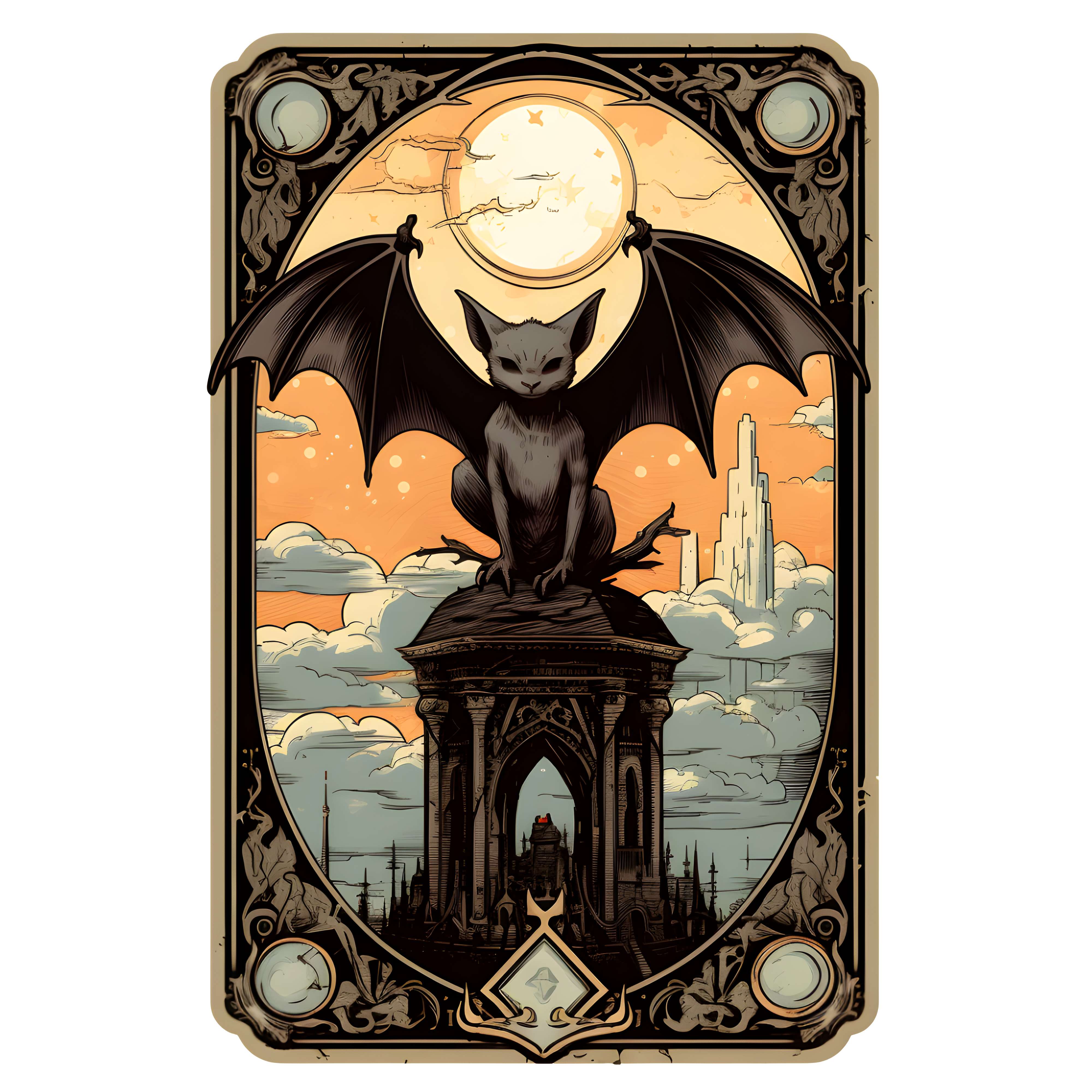 Halloween Tarot Card Sublimation Clipart, Halloween Tarot Ca | Inspire ...