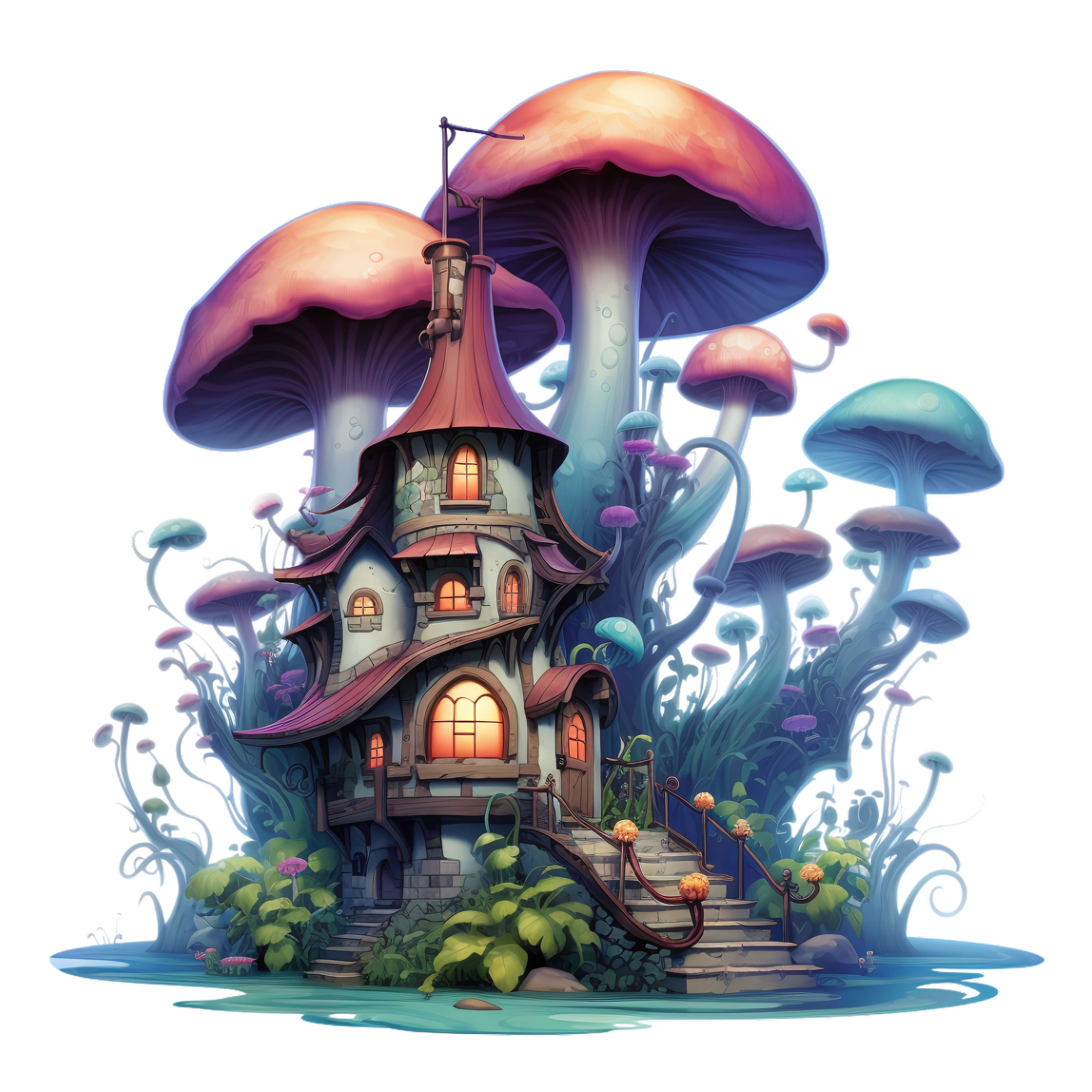 Fairy Halloween Witch House Clipart, Fairy Halloween Witch H | Inspire ...