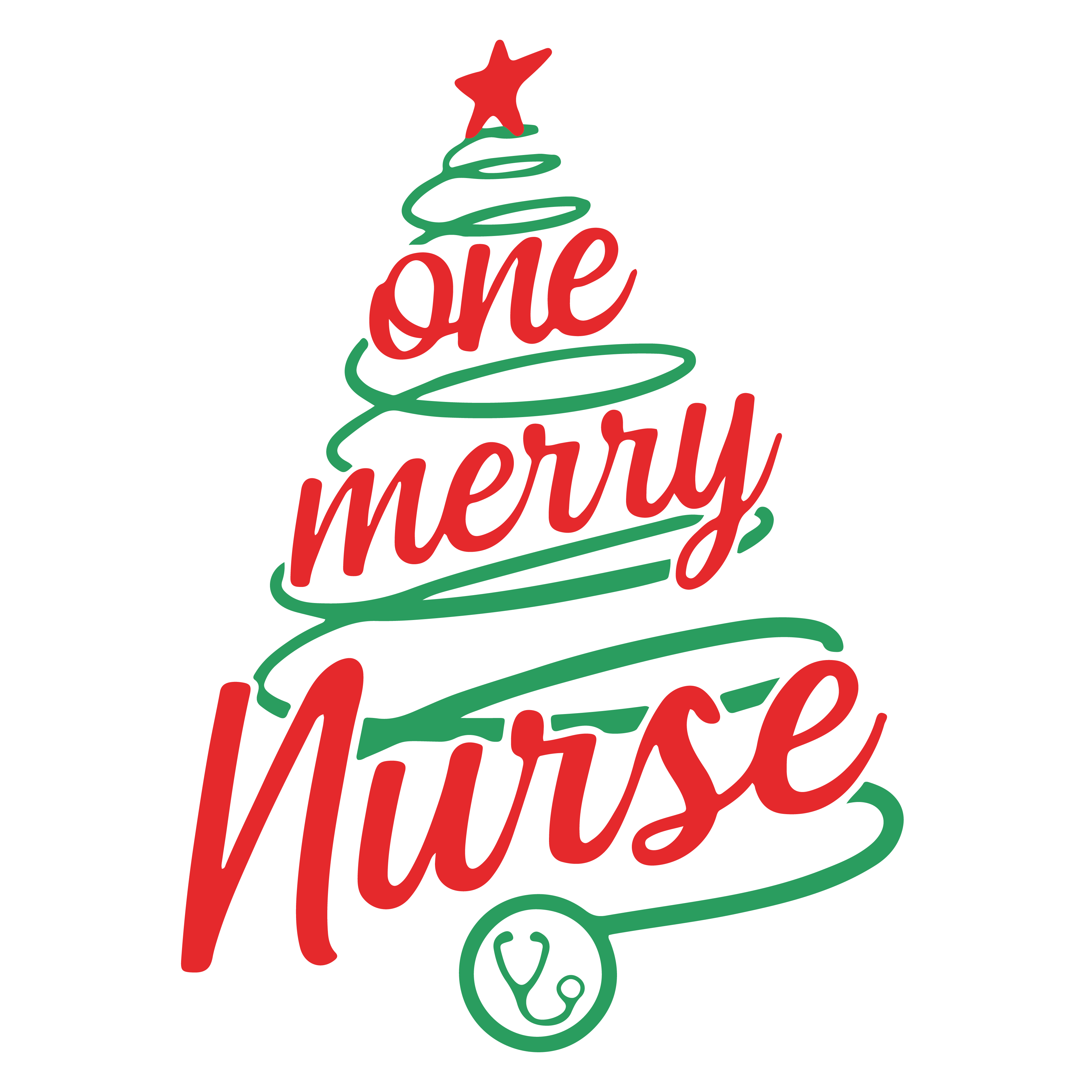 One merry nurse Svg, Christmas tree Svg, Christmas Nurse Svg | Inspire ...