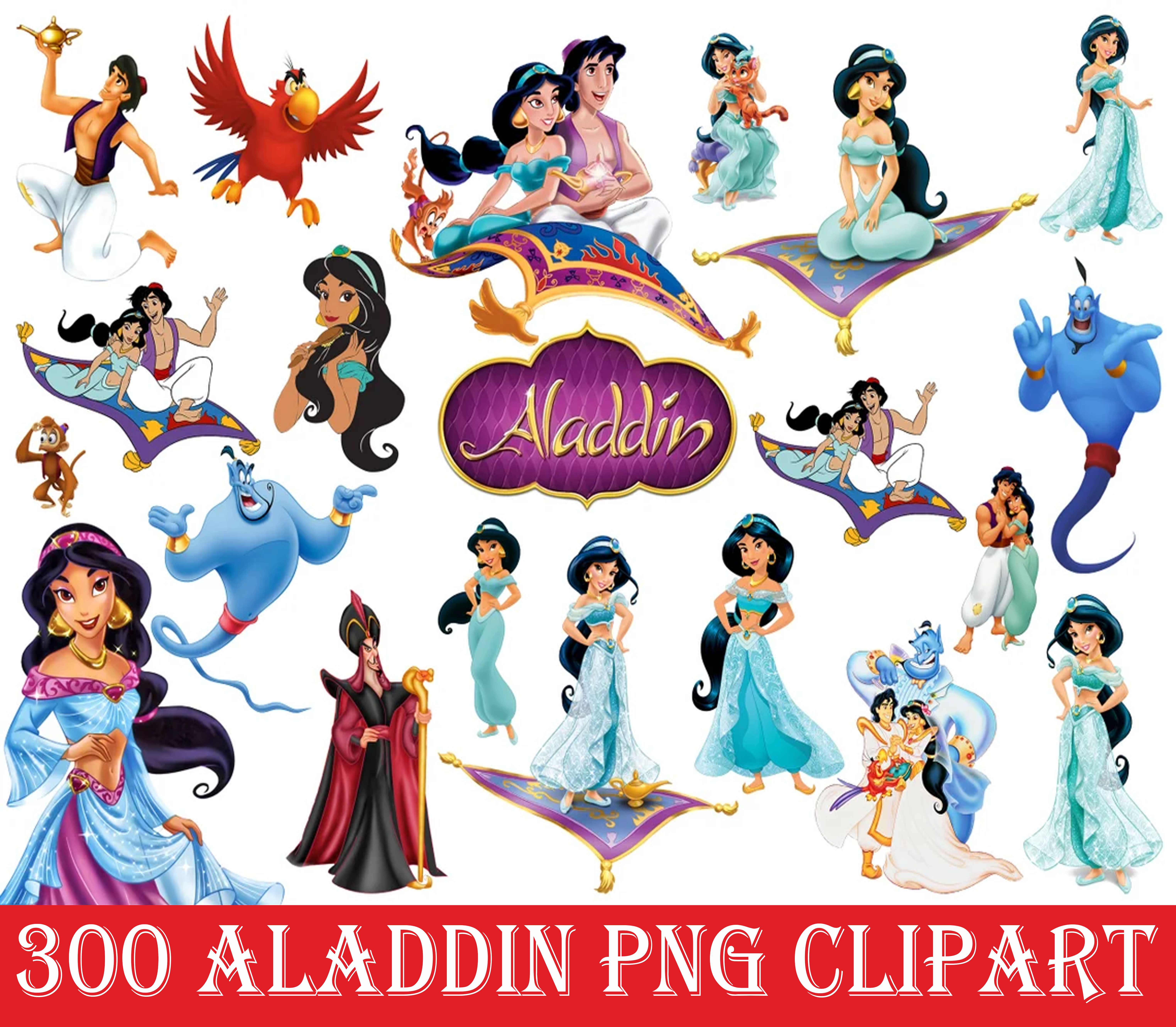 300 Aladdin Digital, Aladdin Disney bundle Png, Aladdin Disn - Inspire ...