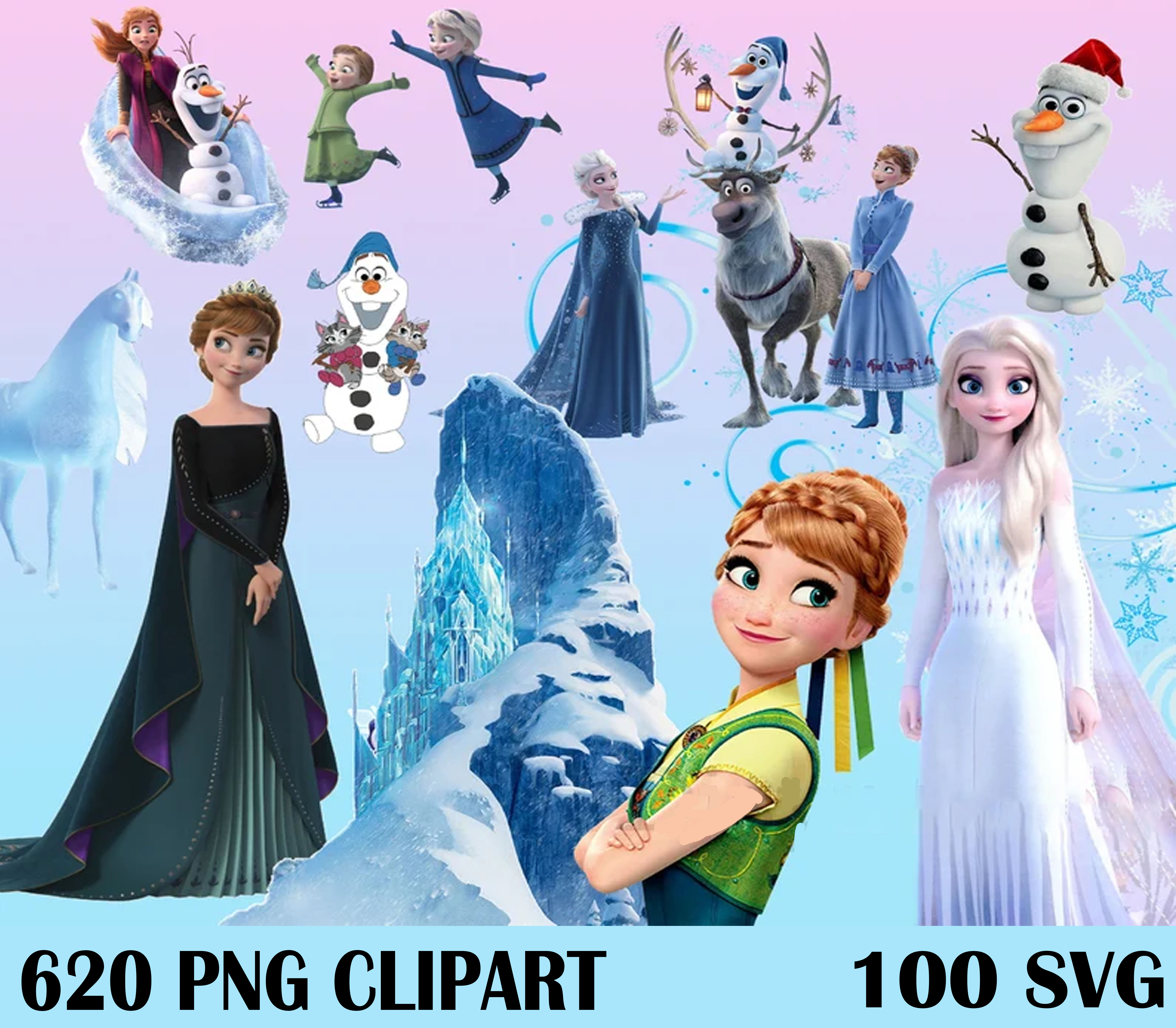 620 Frozen Bundle Png, Frozen Png, Frozen family Png, Frozen | Inspire ...