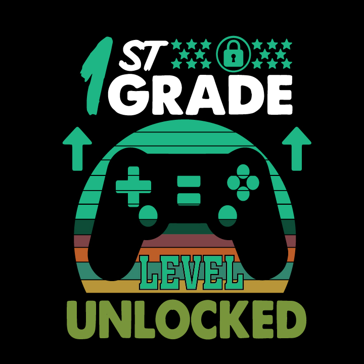 1st grade level unlocked Svg, 1st grade sublimation graphic - Inspire ...