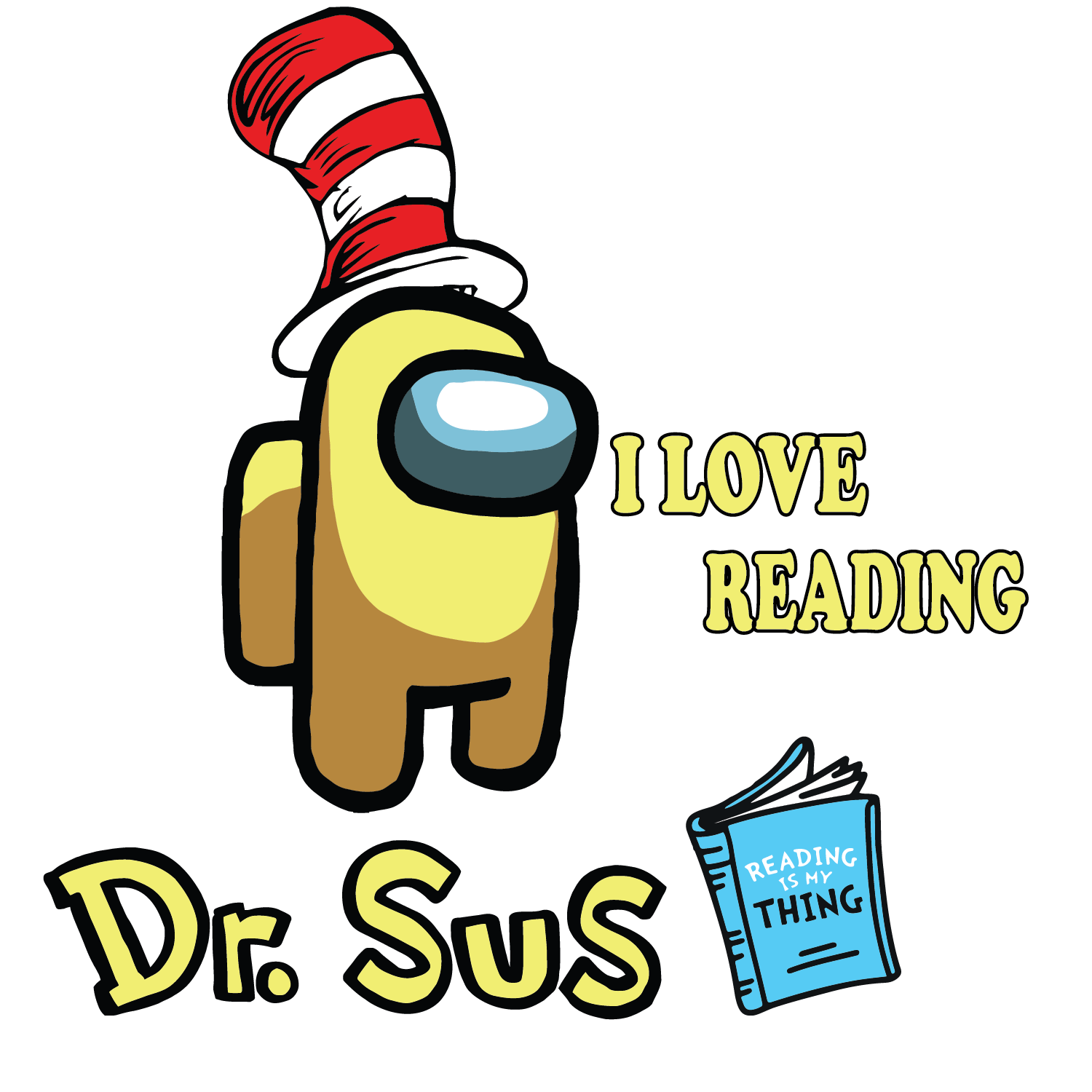Dr Sus yellow Among Us Svg, Dr Sus Svg, Dr Seuss Svg, Among | Inspire ...