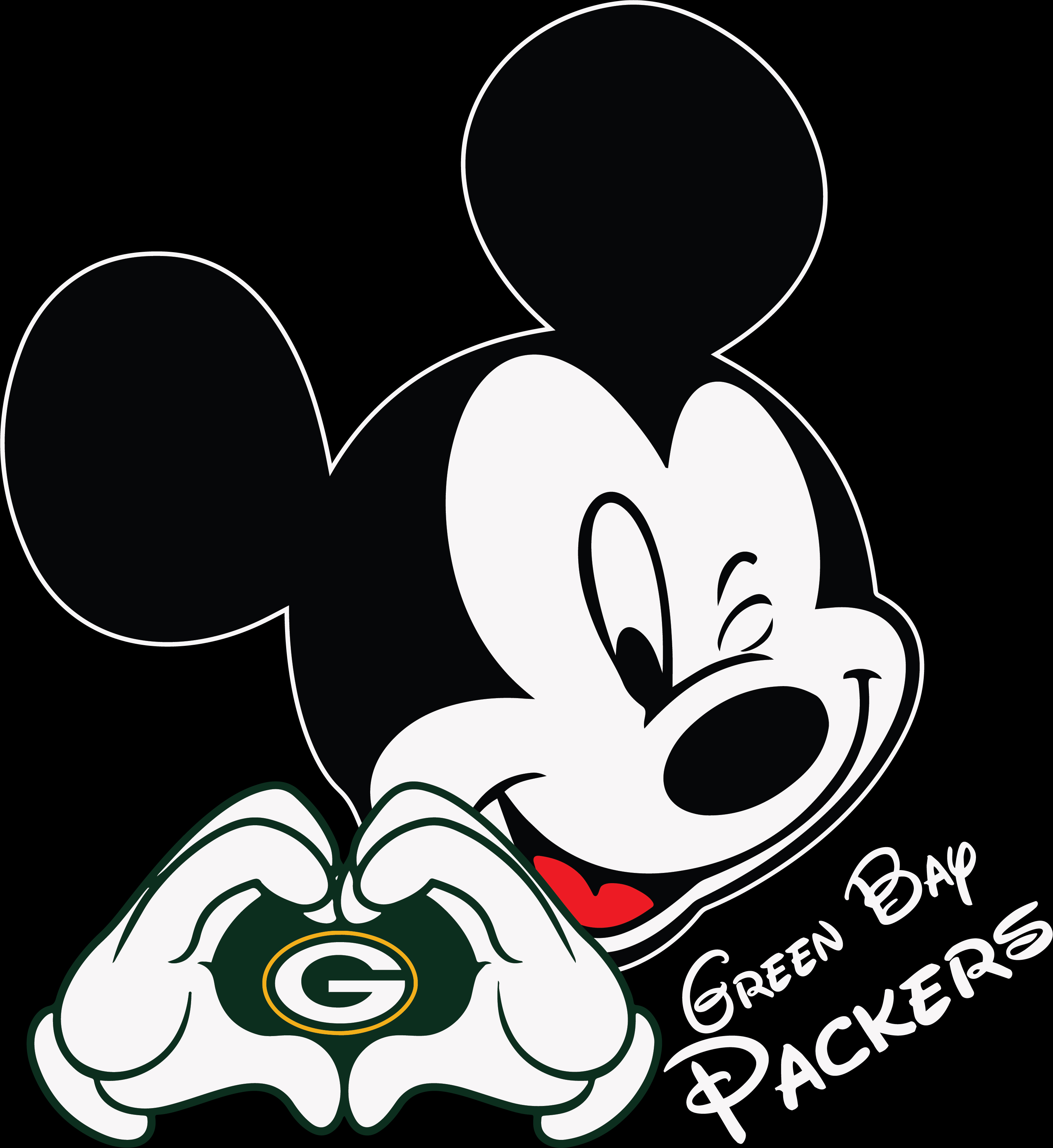 Green Bay Packers Svg, Love Svg, Heart Mickey Mouse Love Svg - Inspire ...
