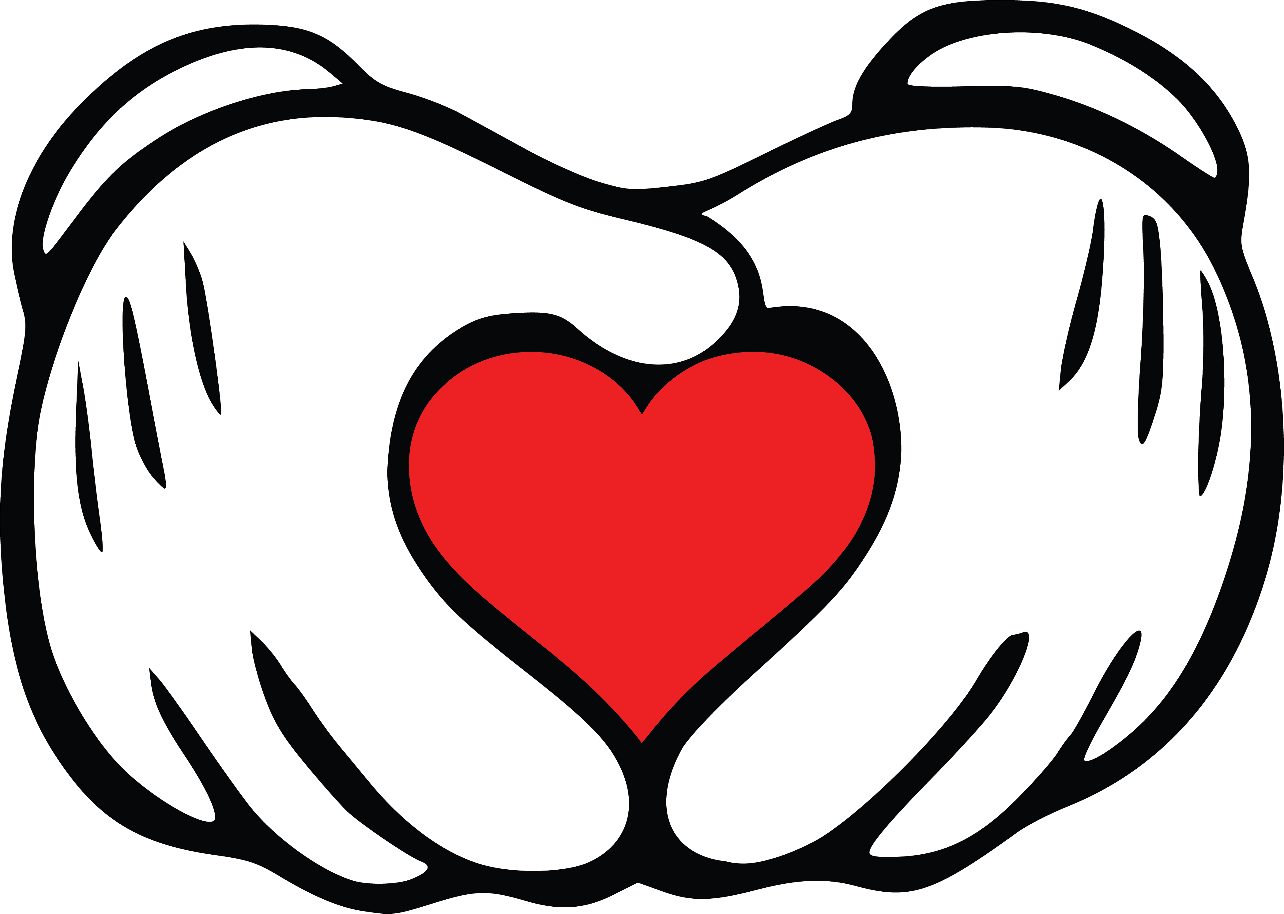 Mickey Mouse Svg, Minnie Mouse Hand heart Svg, Disney Png, D | Inspire ...