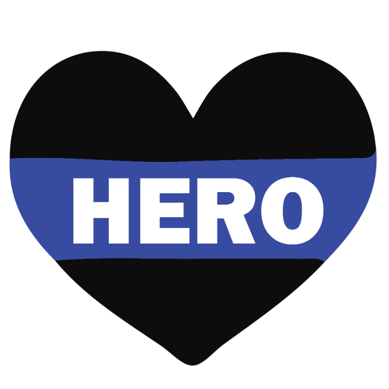 Heart Police Flag Svg, Thin Blue Line Police Svg, Thin blue - Inspire ...