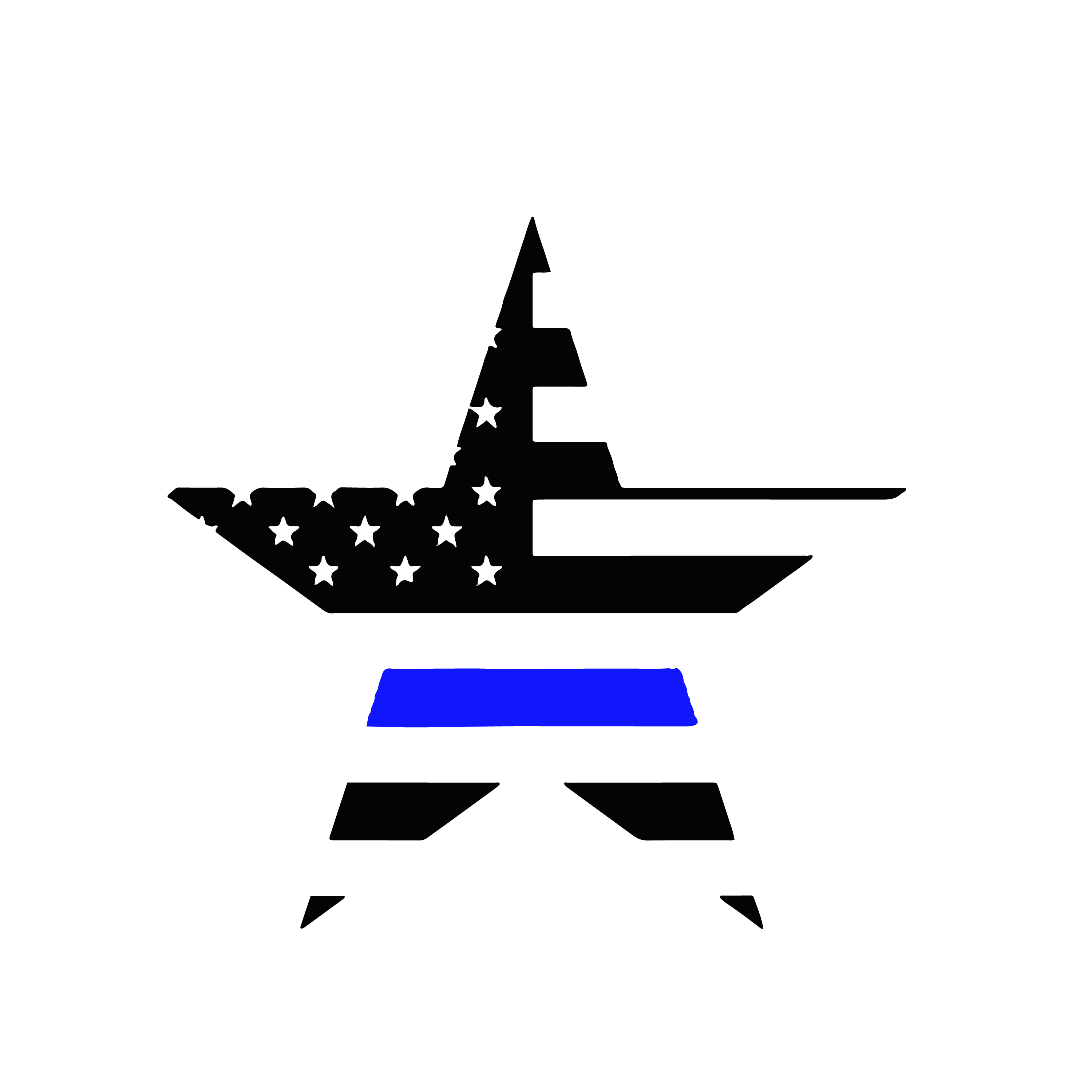 Thin Blue Line Star Flag Svg, Police Svg, Police Thin Blue L | Inspire ...