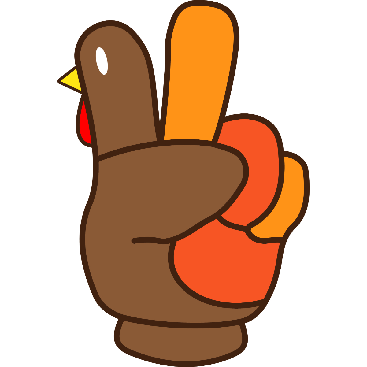 Peace Sign Turkey Hand Cool Svg, Thankful Svg, Fall Svg, Tha - Inspire ...